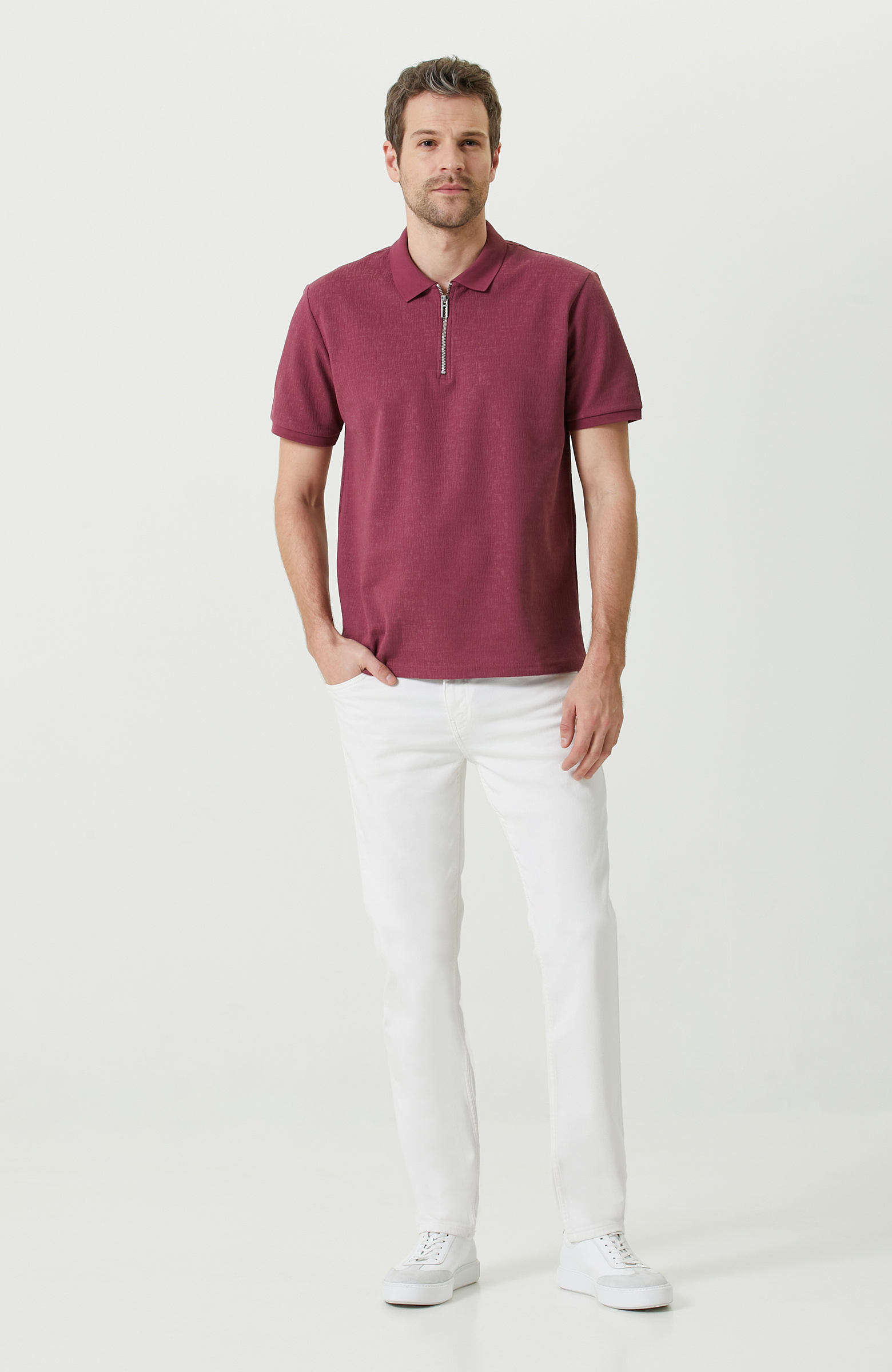 Ekru Örme Casual Pantolon