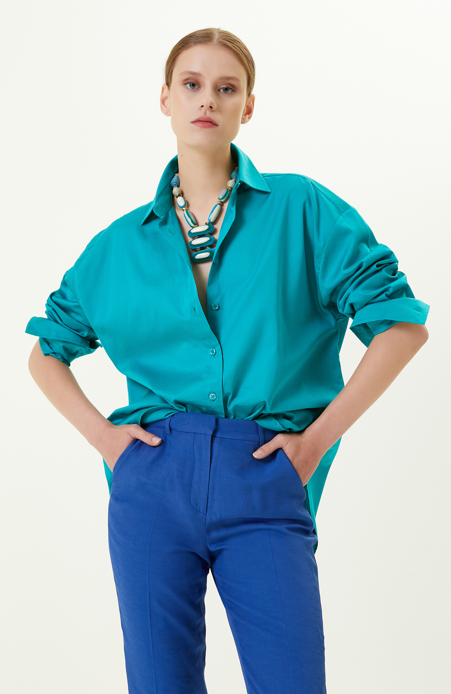 Ördek Başı Yeşil Gömlek