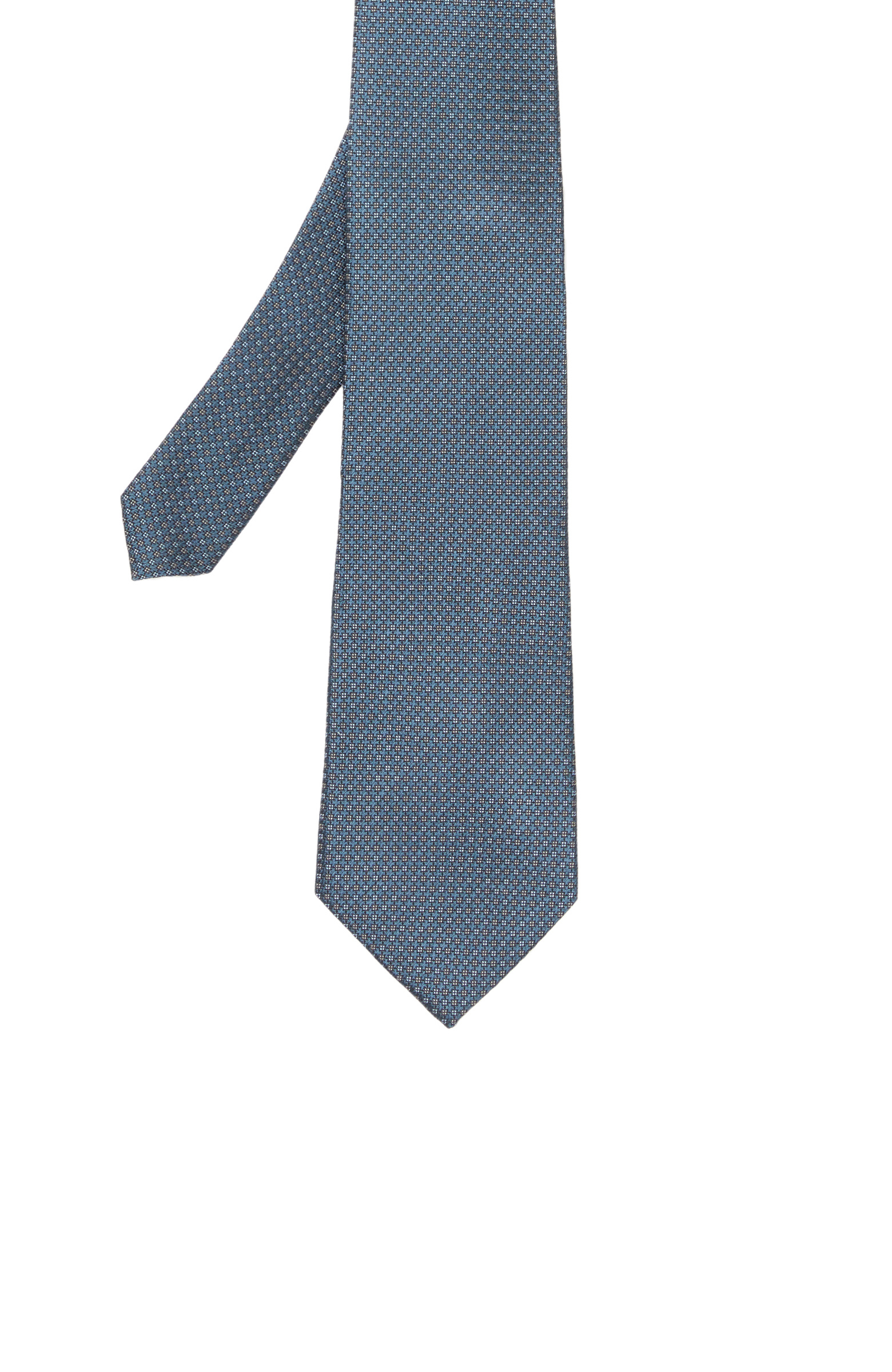 Lacivert Mikro Desenli İpek Kravat