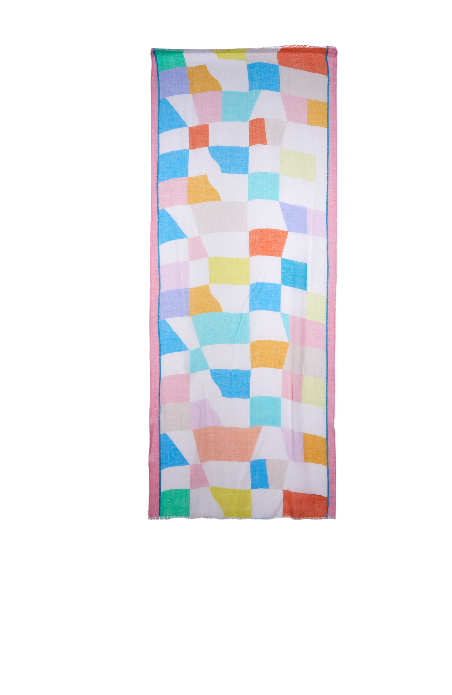 Renkli Geometrik Desenli Kadın Şal