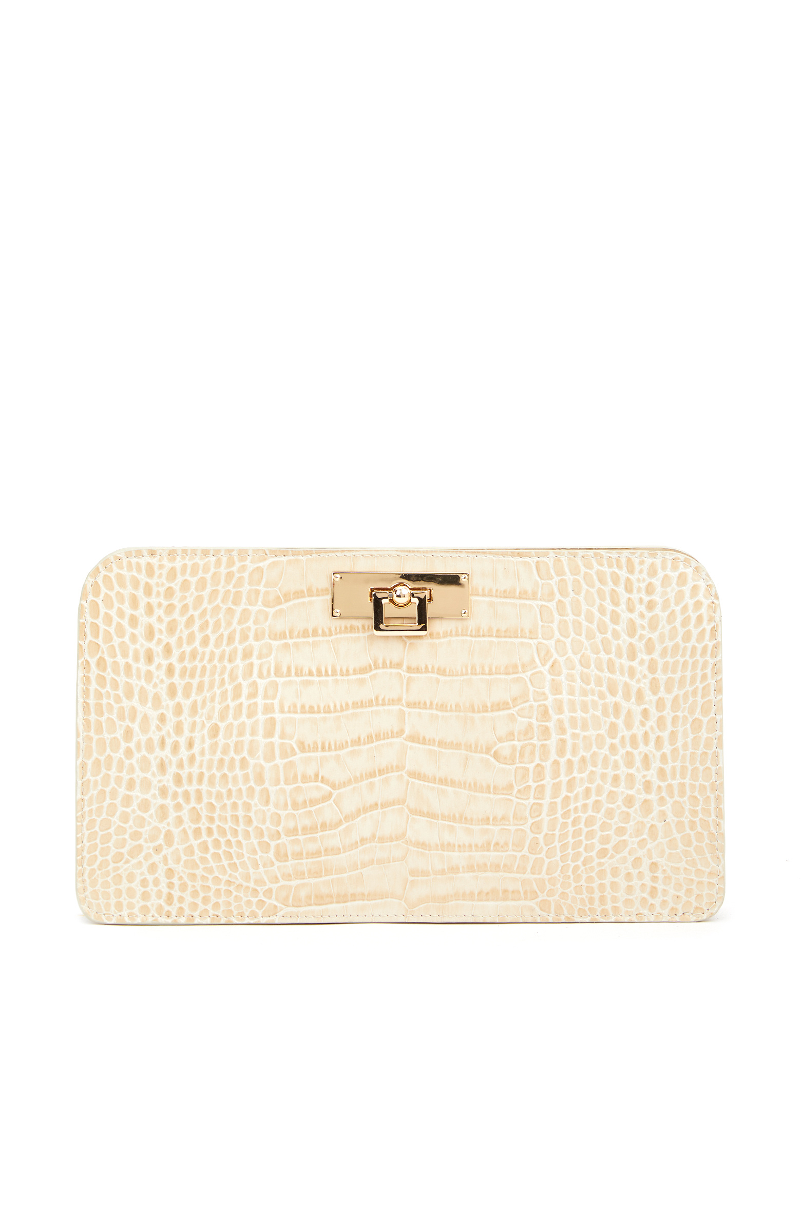 Bej Kadın Deri Clutch