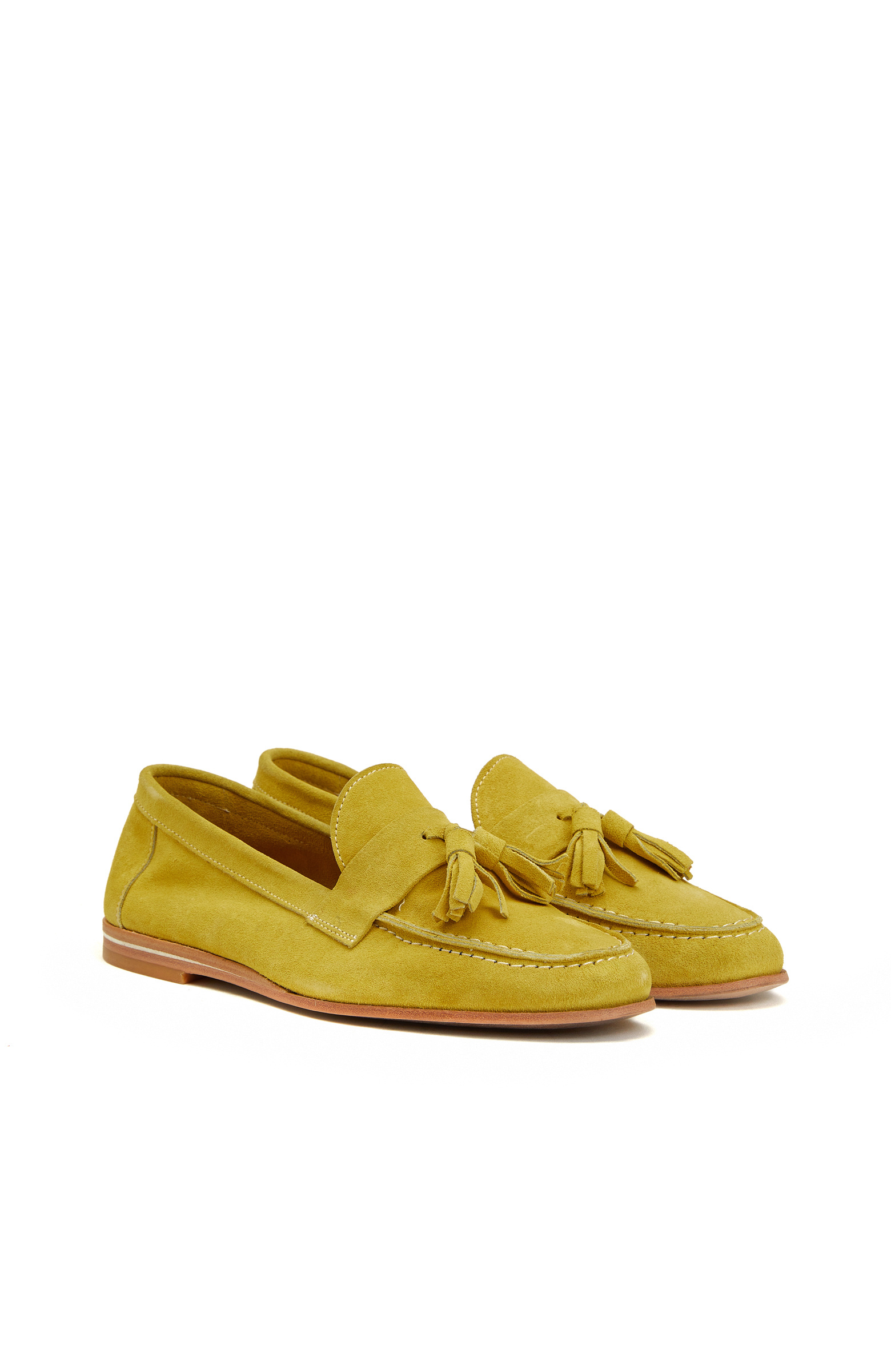 Sarı Kadın Süet Loafer