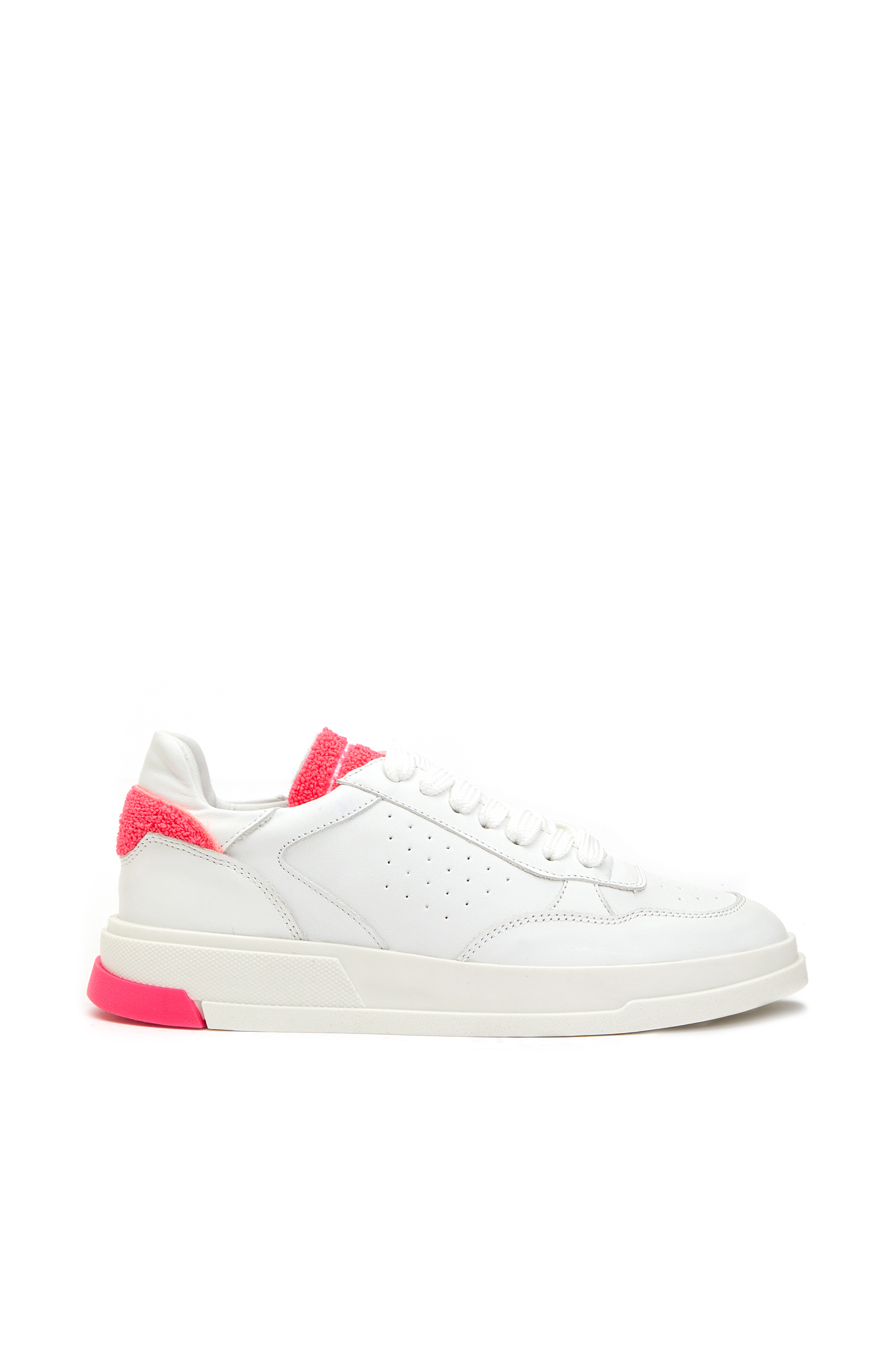 Beyaz Pembe Kadın Deri Sneaker Beyaz Pembe Kadın Deri Sneaker