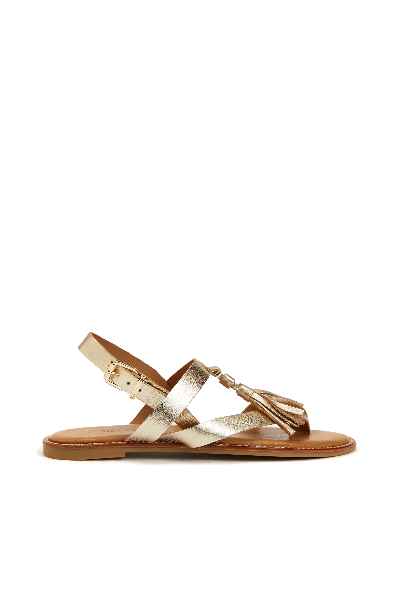 Gold Kadın Deri Sandalet