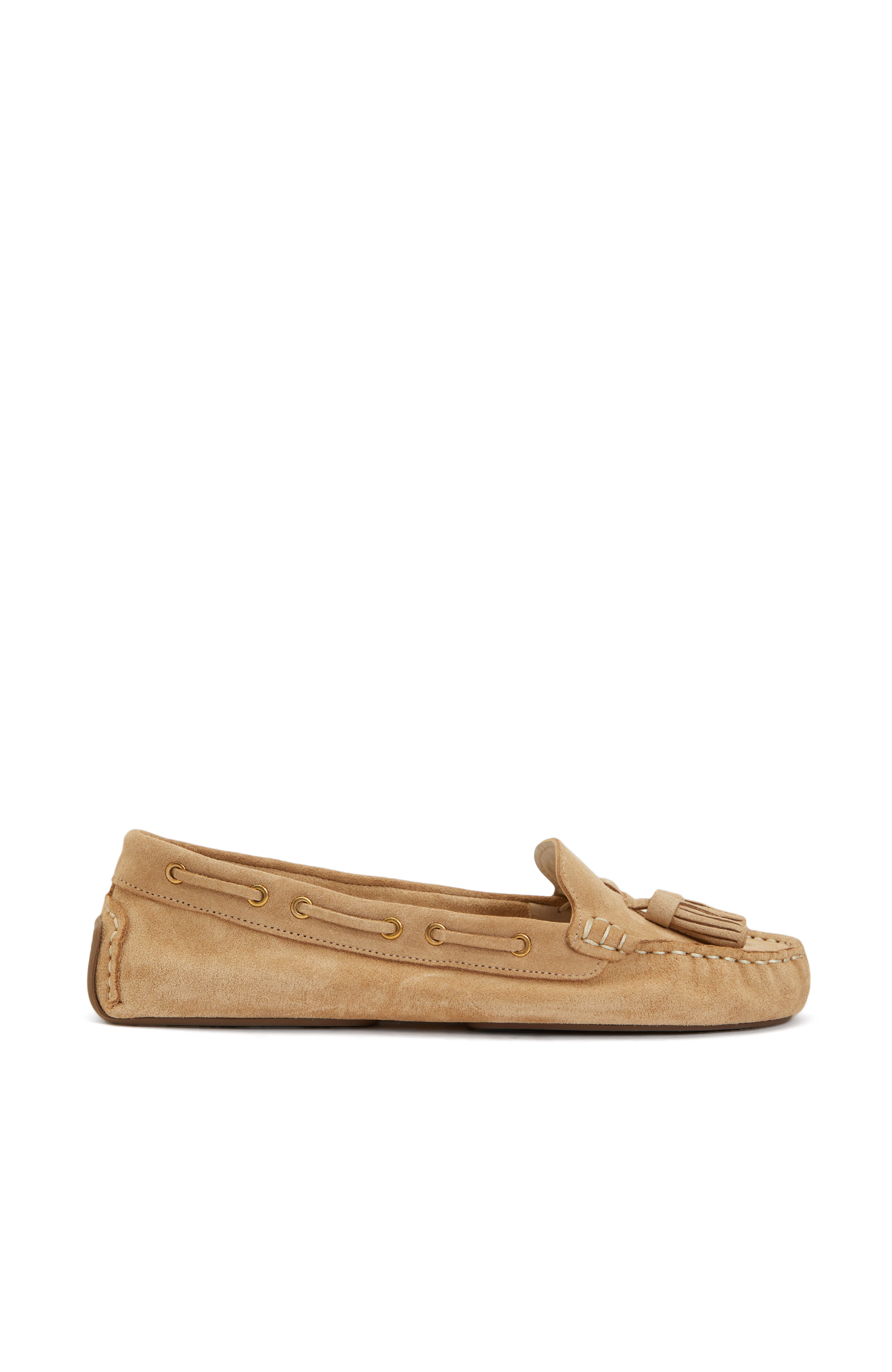 Bej Kadın Süet Loafer Bej Kadın Süet Loafer