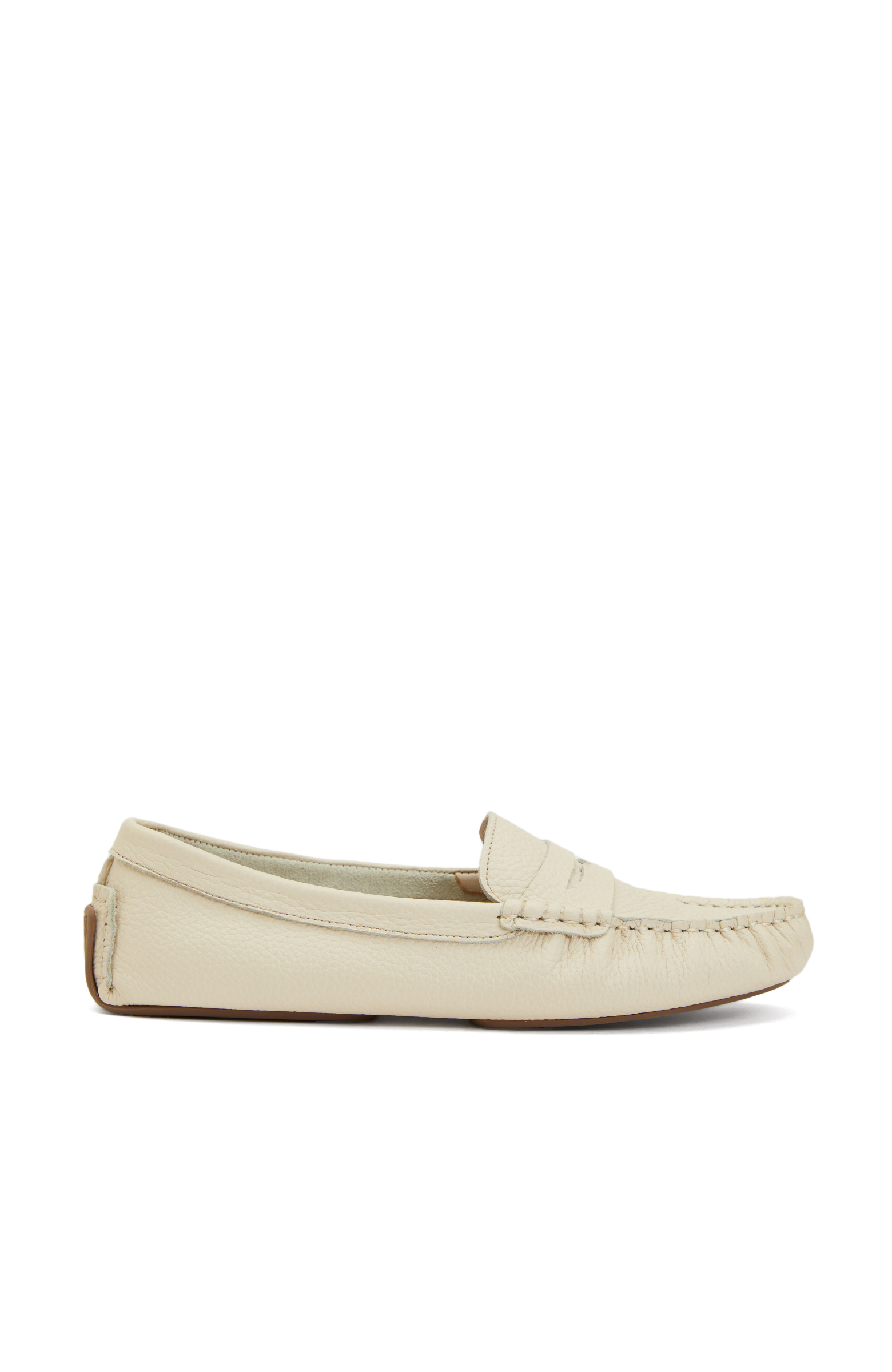 Bej Kadın Deri Loafer Bej Kadın Deri Loafer