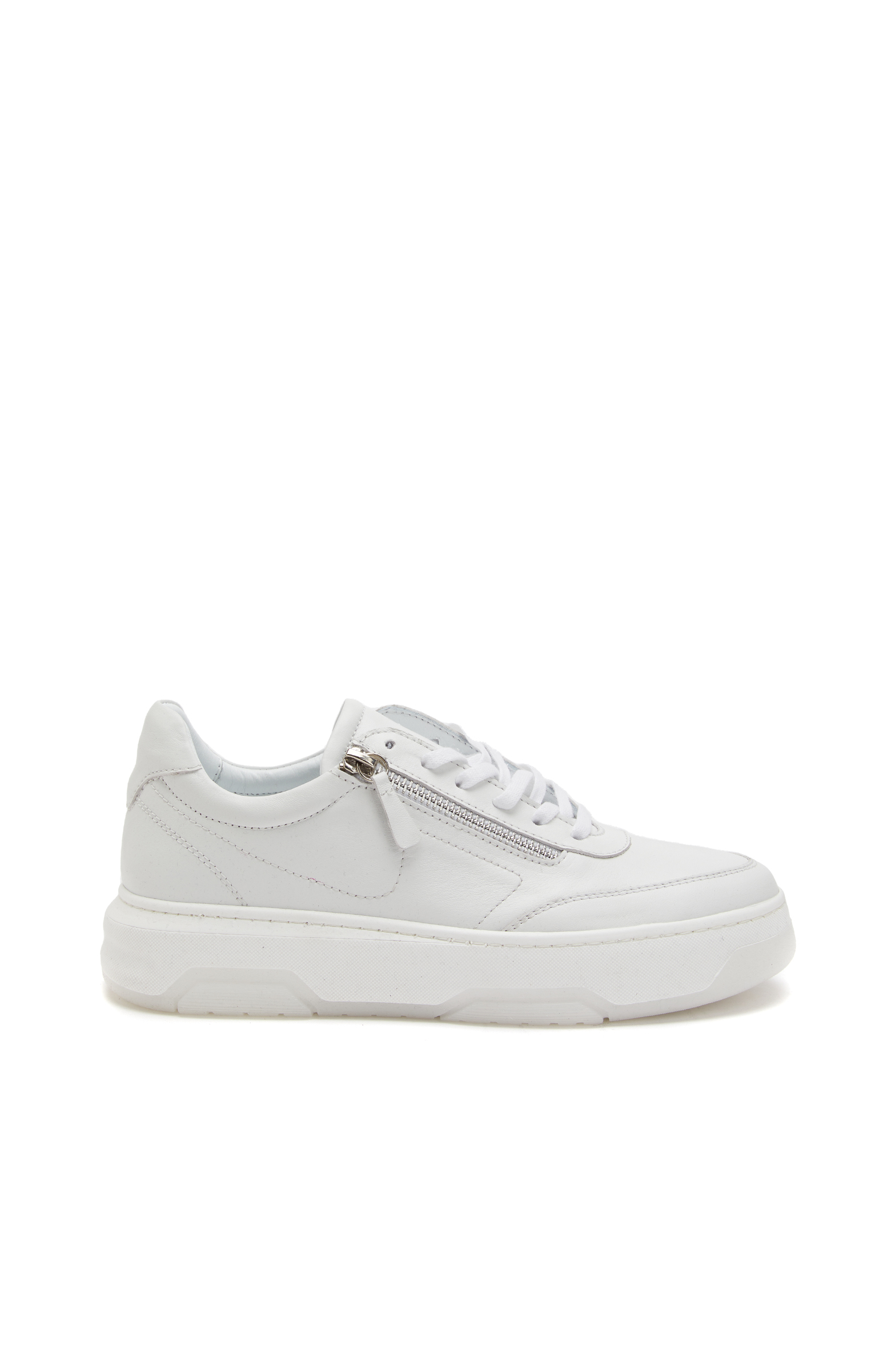 Beyaz Kadın Deri Sneaker Beyaz Kadın Deri Sneaker