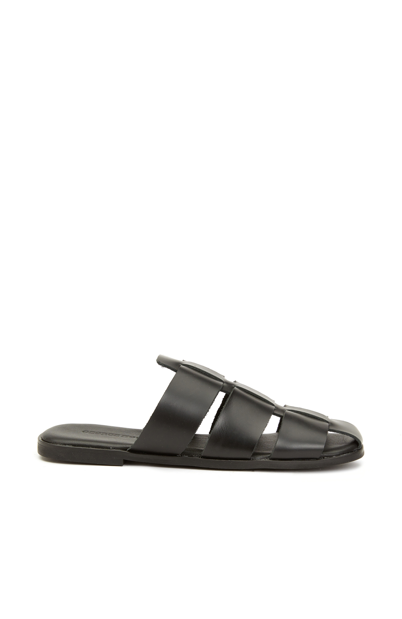 Siyah Kadın Deri Terlik