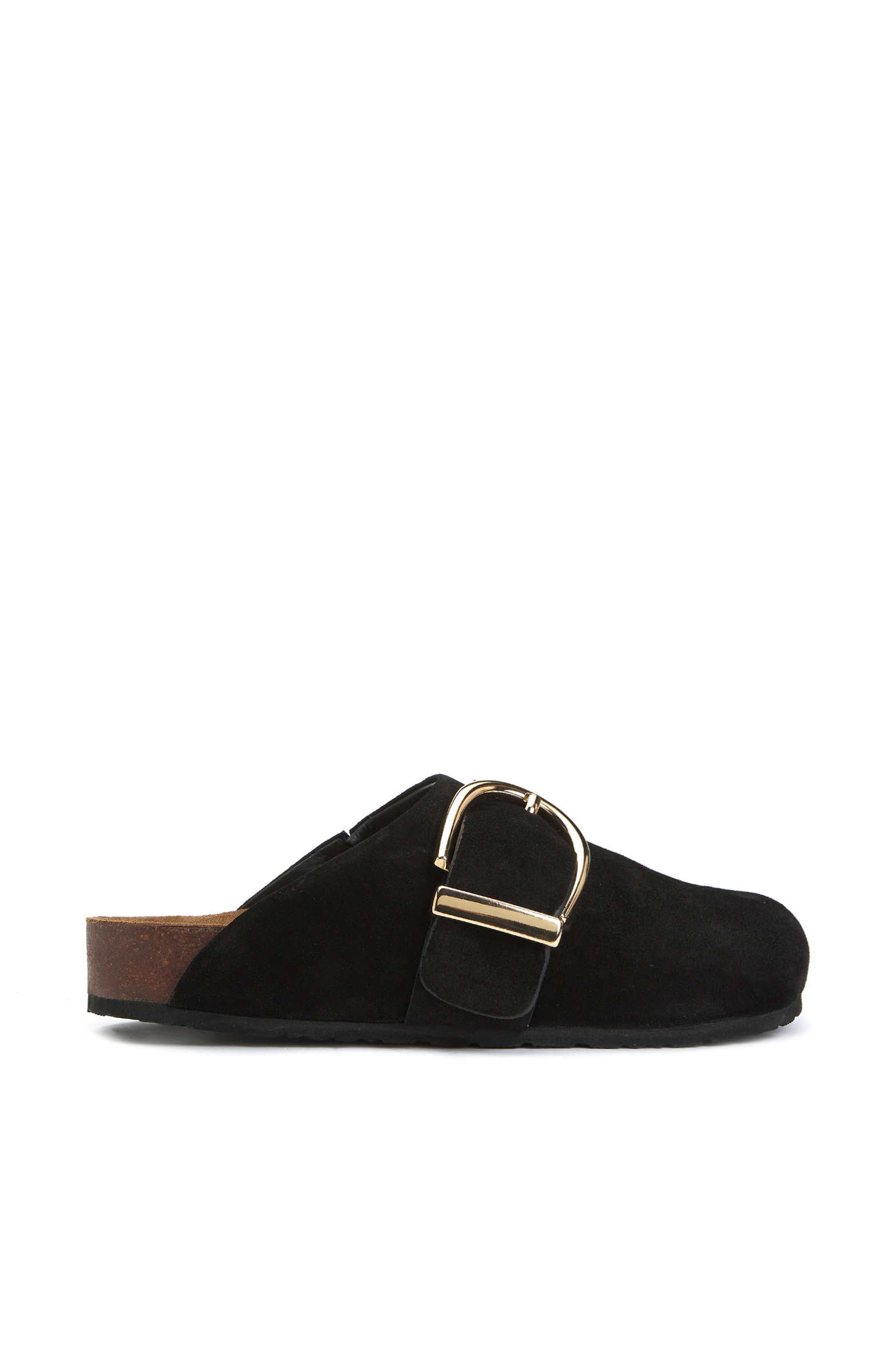 Siyah Kadın Süet Terlik