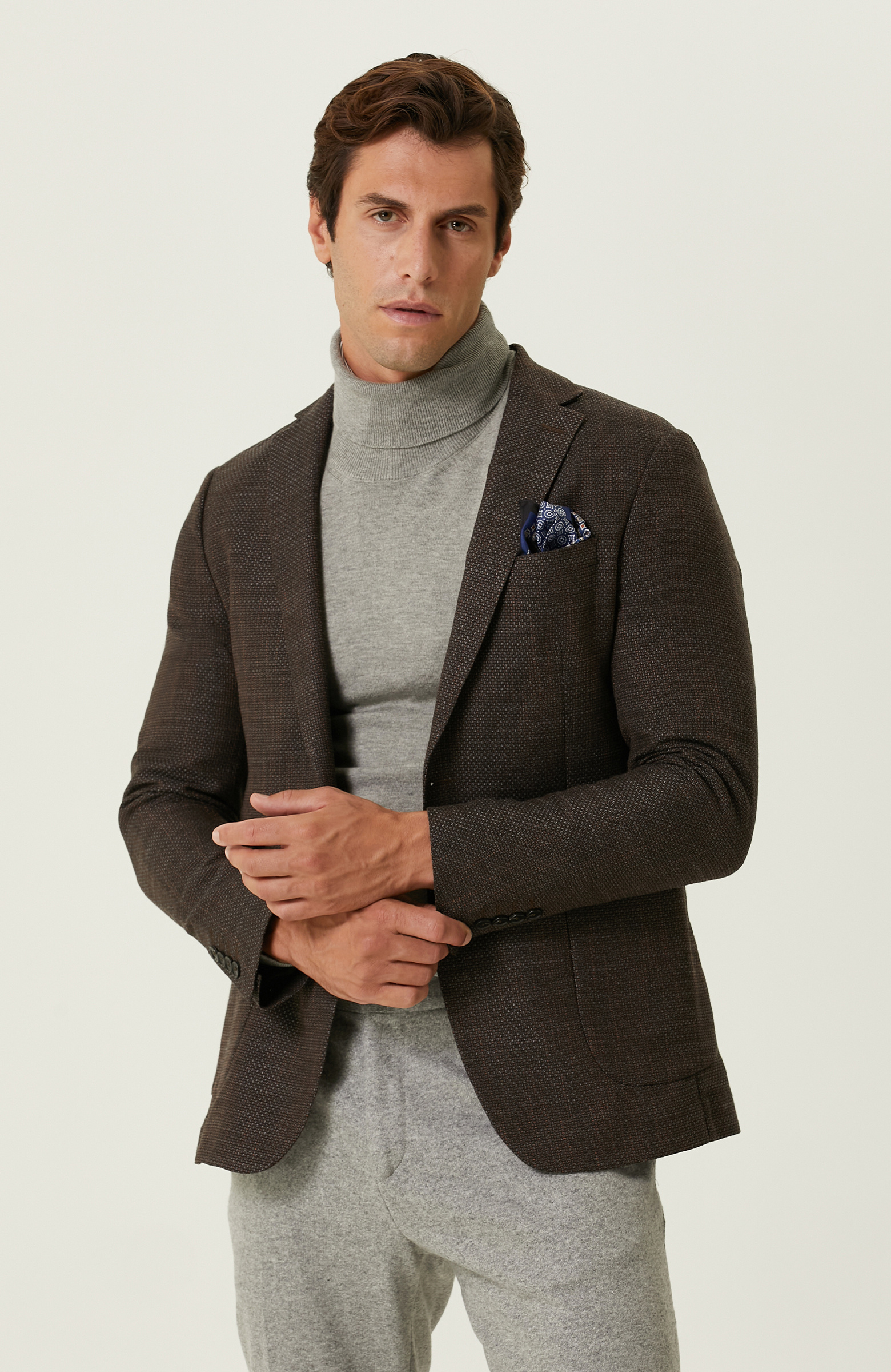 Kahverengi Armürlü Ceket