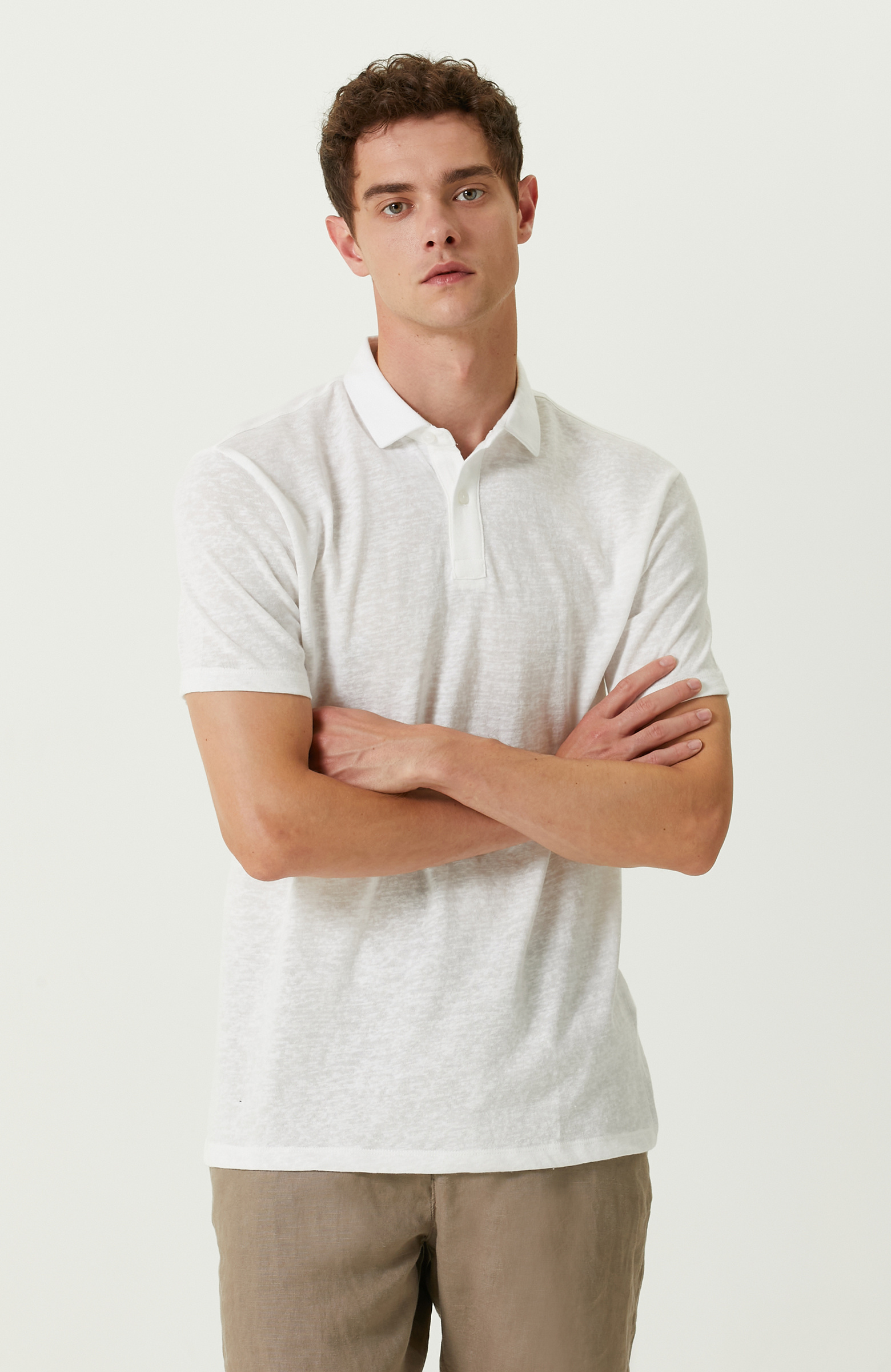 Beyaz Polo Yaka Tshirt