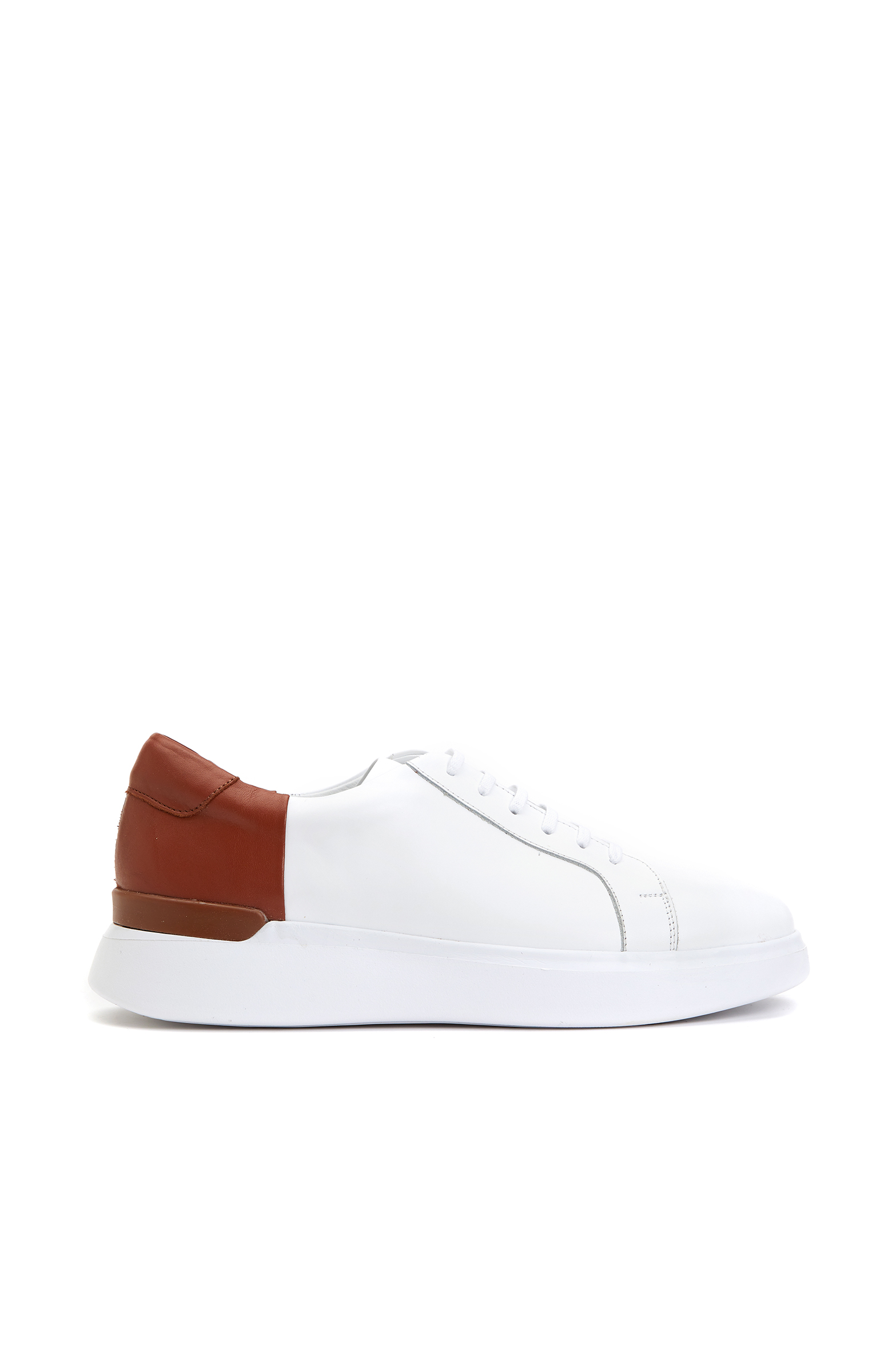 Beyaz Kiremit Erkek Deri Sneaker Beyaz Kiremit Erkek Deri Sneaker