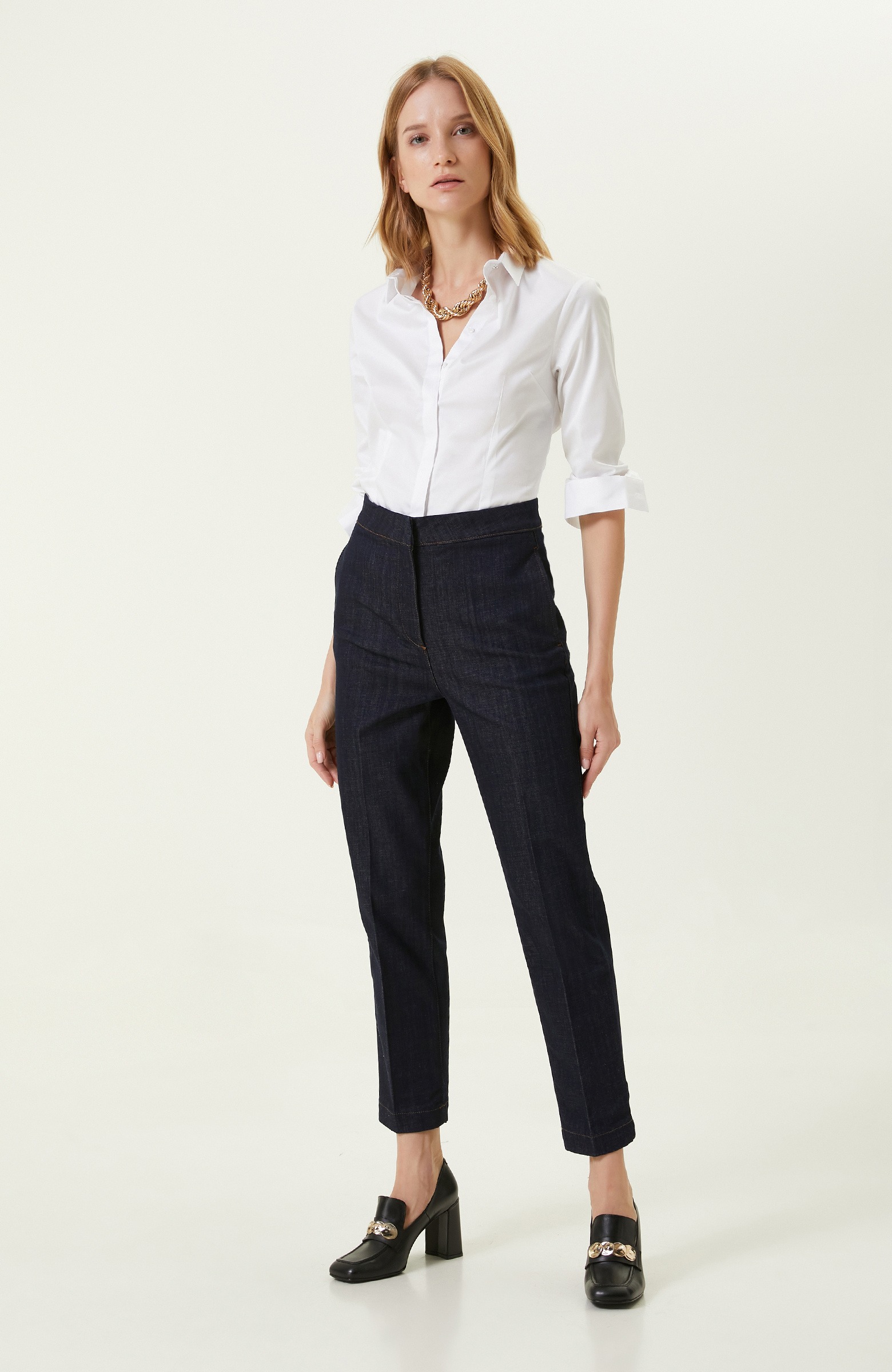 Mavi Crop Denim Pantolon