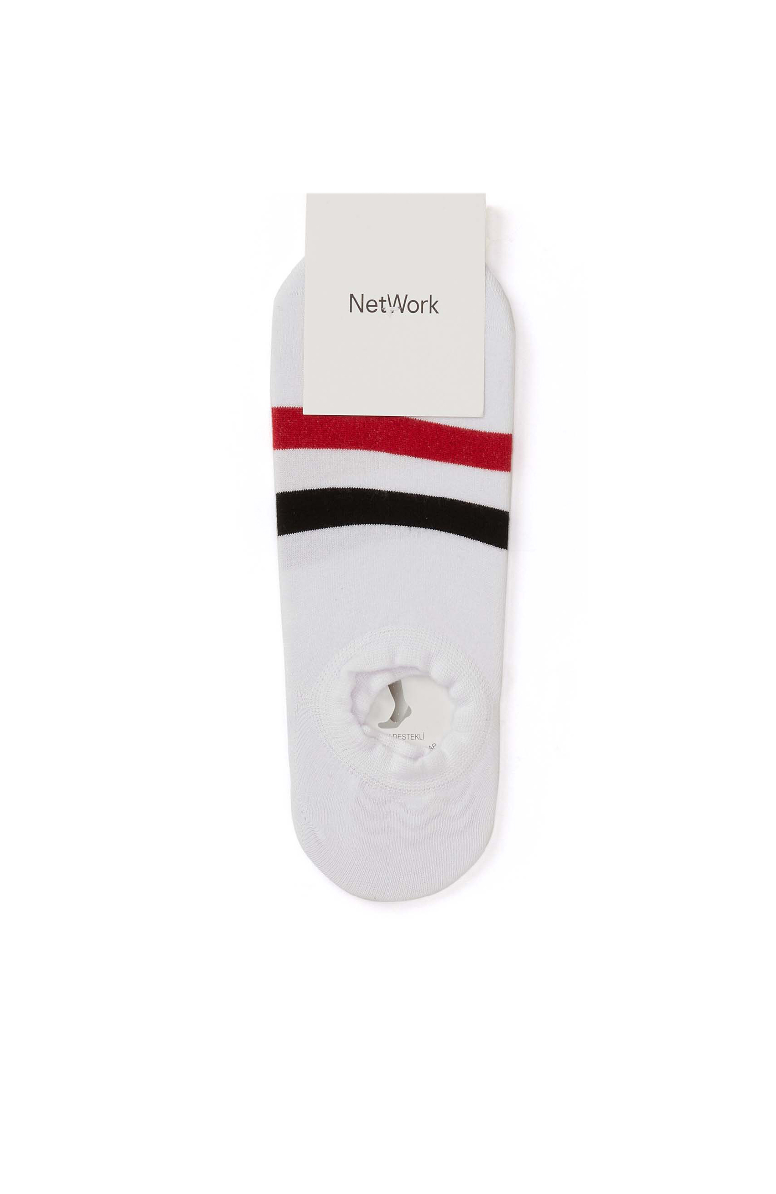 Beyaz Kırmızı İndigo Erkek Çorap