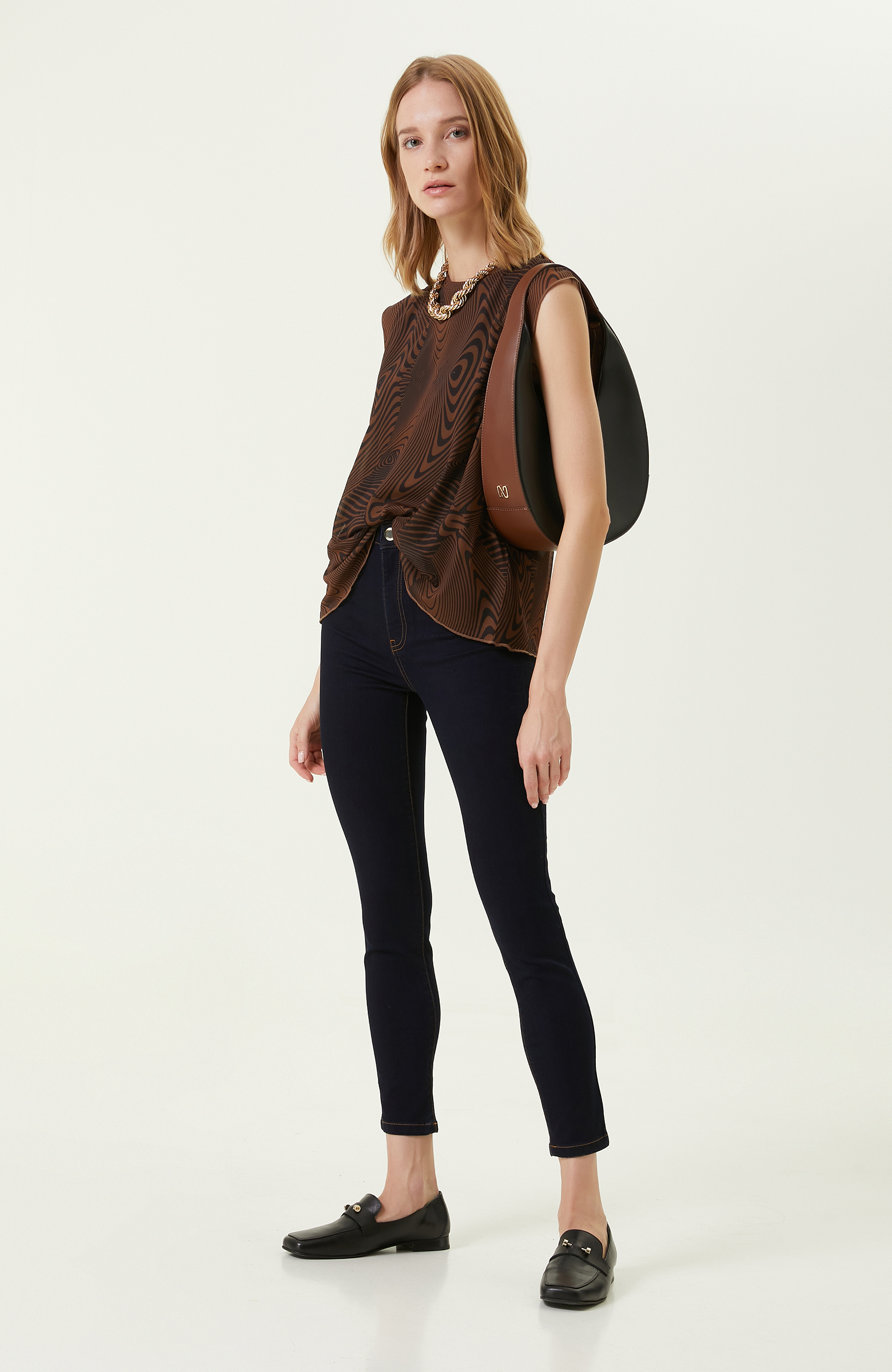 Lacivert Push-Up Denim Pantolon Lacivert Push-Up Denim Pantolon