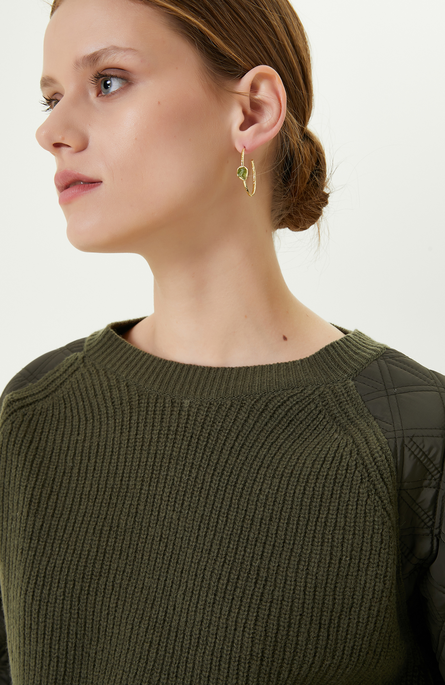 Gold Altın Rengi Kadın Halka Küpe