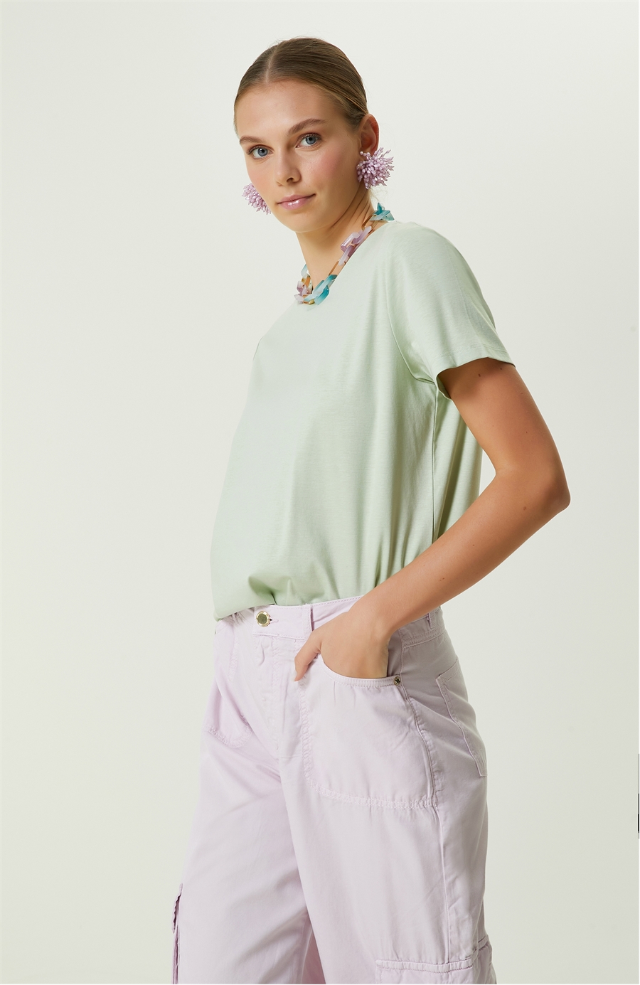 Network - Limited Mint (Nane) Bisiklet Yaka Tshirt - 1087857-348