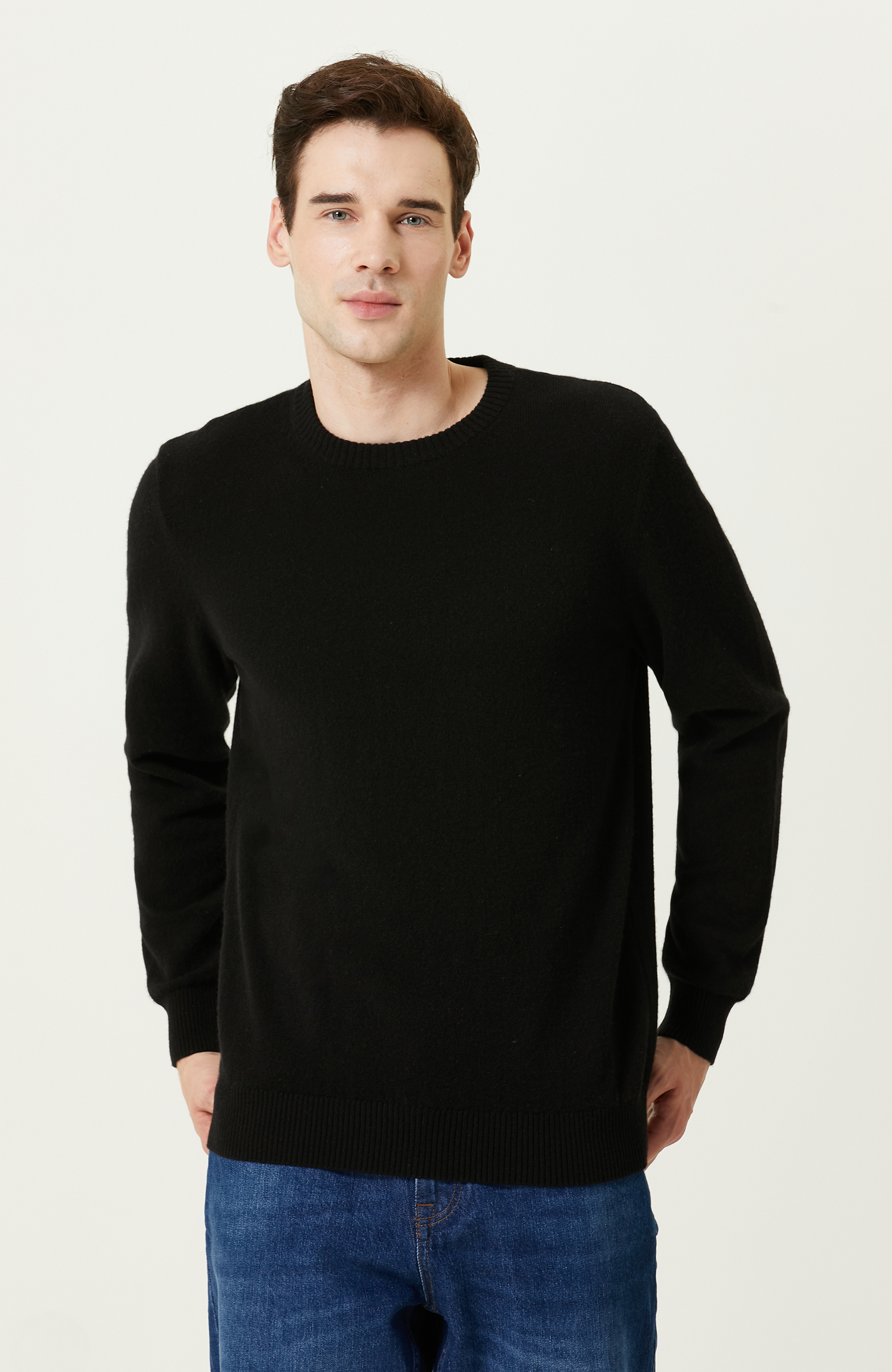 Limited Kaşmir Siyah Triko Kazak