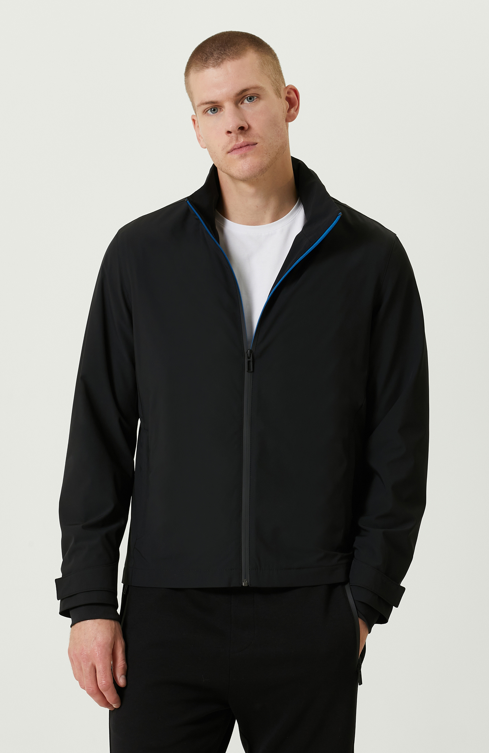 N-Tech Gizli Kapüşon Yaka Siyah Mont