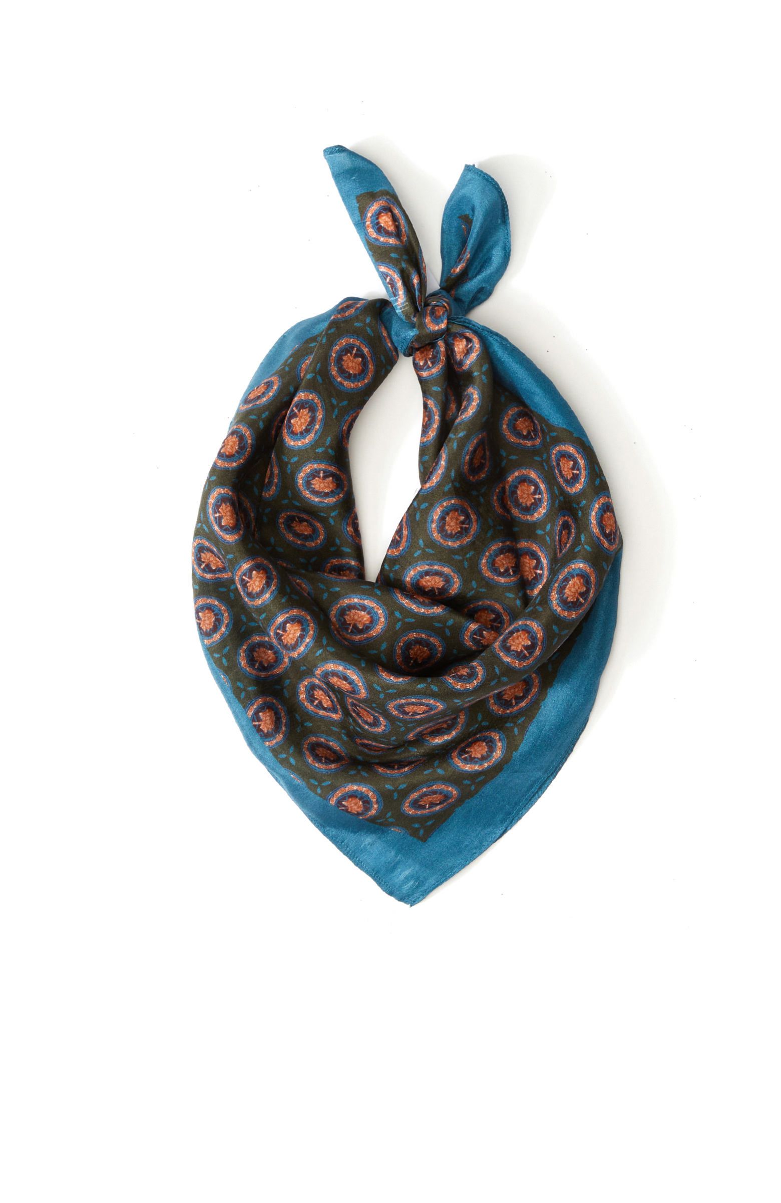 Haki Desenli Kadın İpek Fular