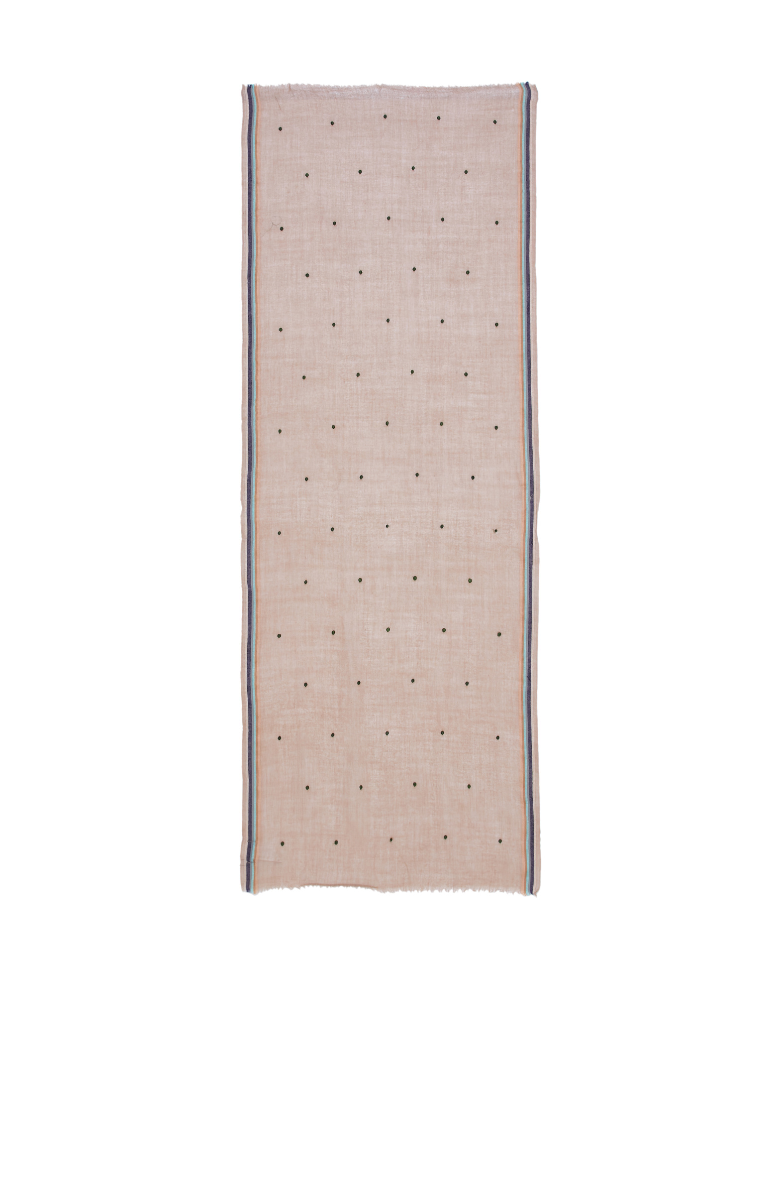 Kahverengi Puantiyeli Yün Şal