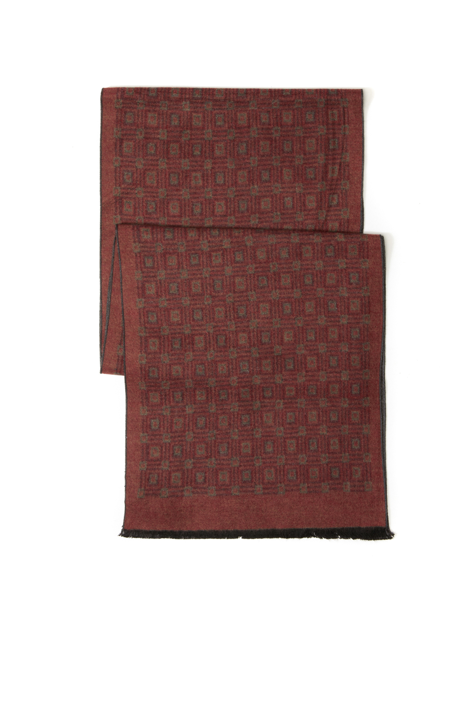 Bordo Minimal Desenli Erkek Atkı