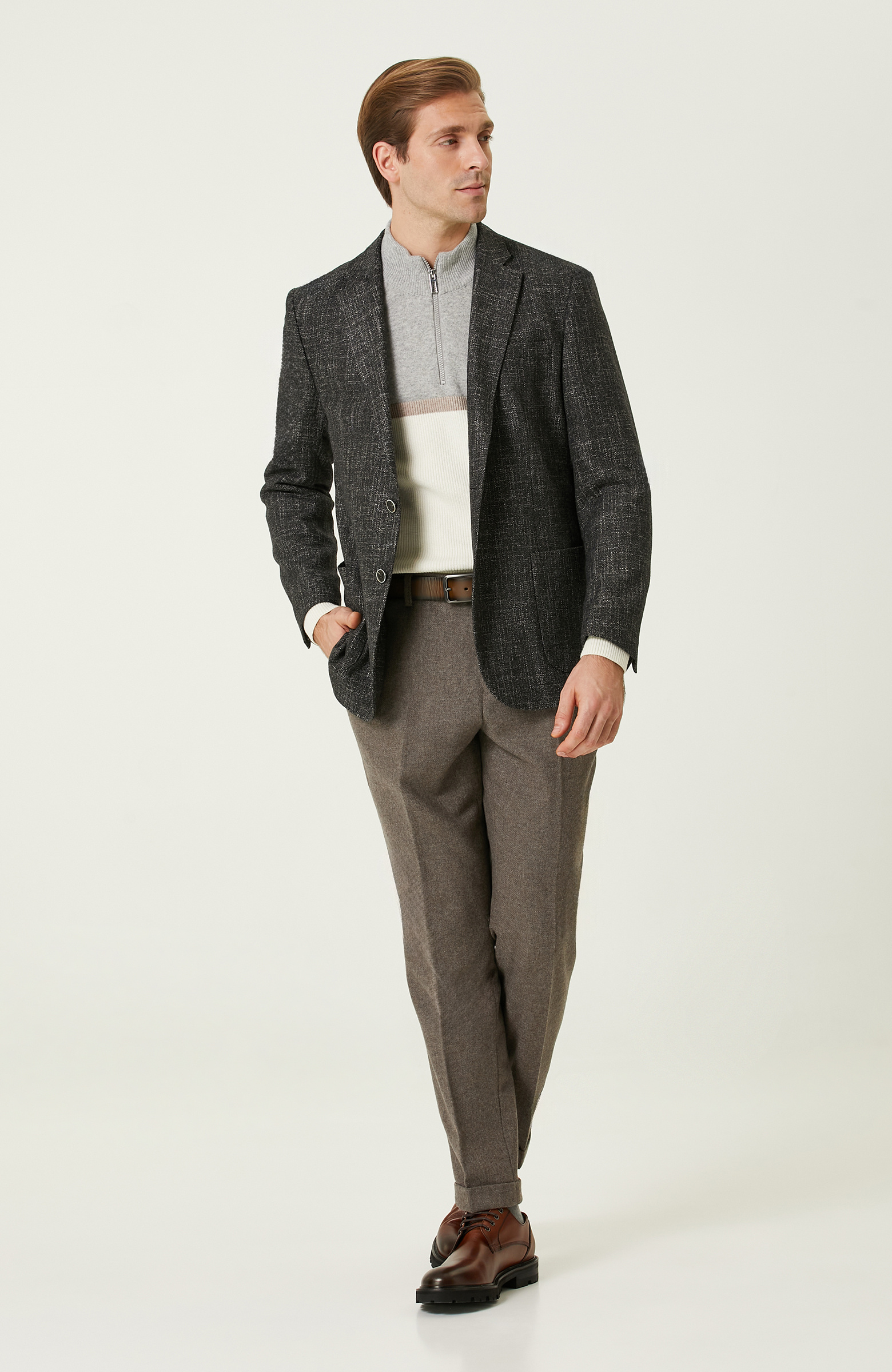 Vizon Pilili Yün Pantolon