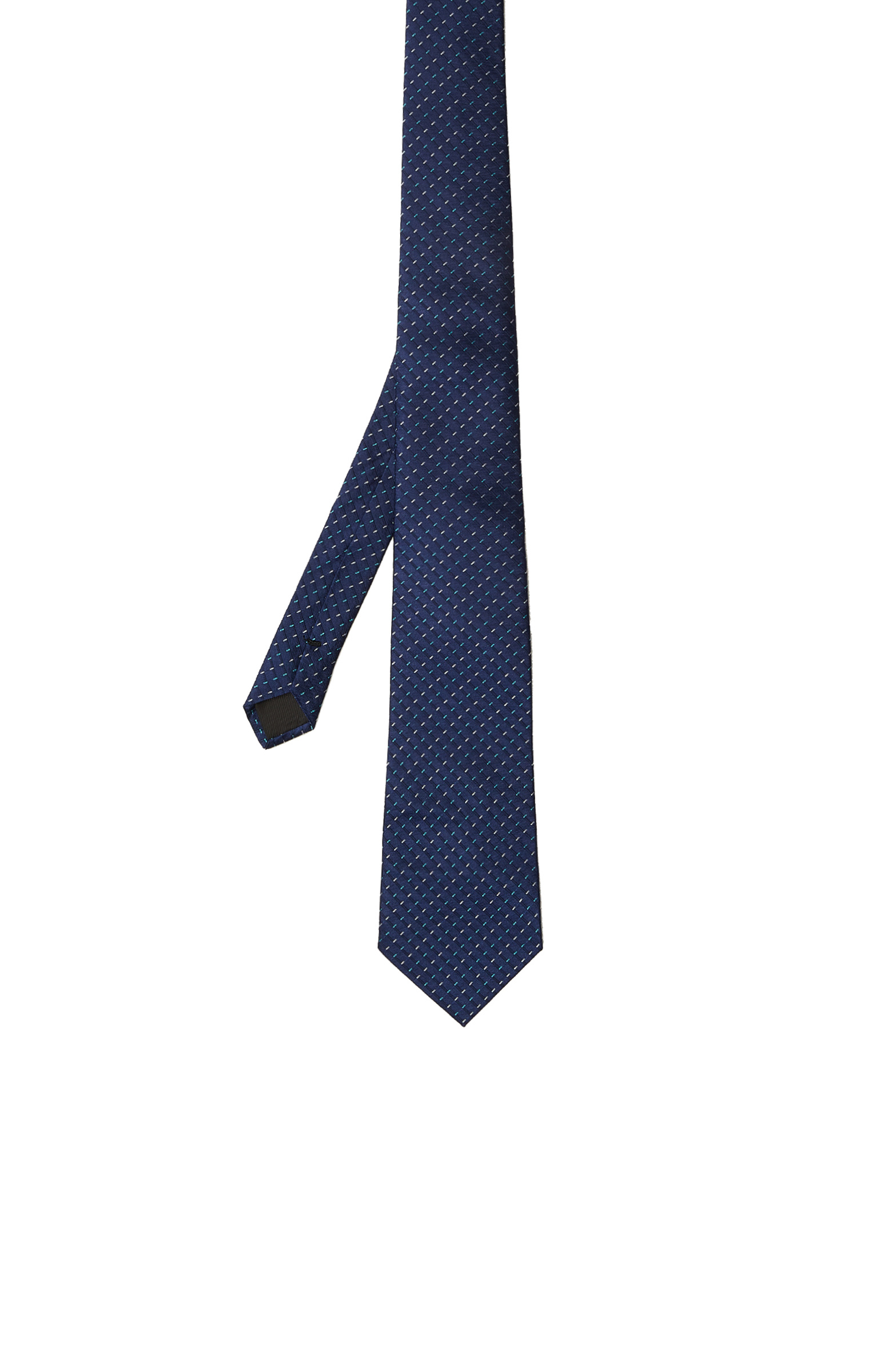 Lacivert Puantiyeli İpek Kravat