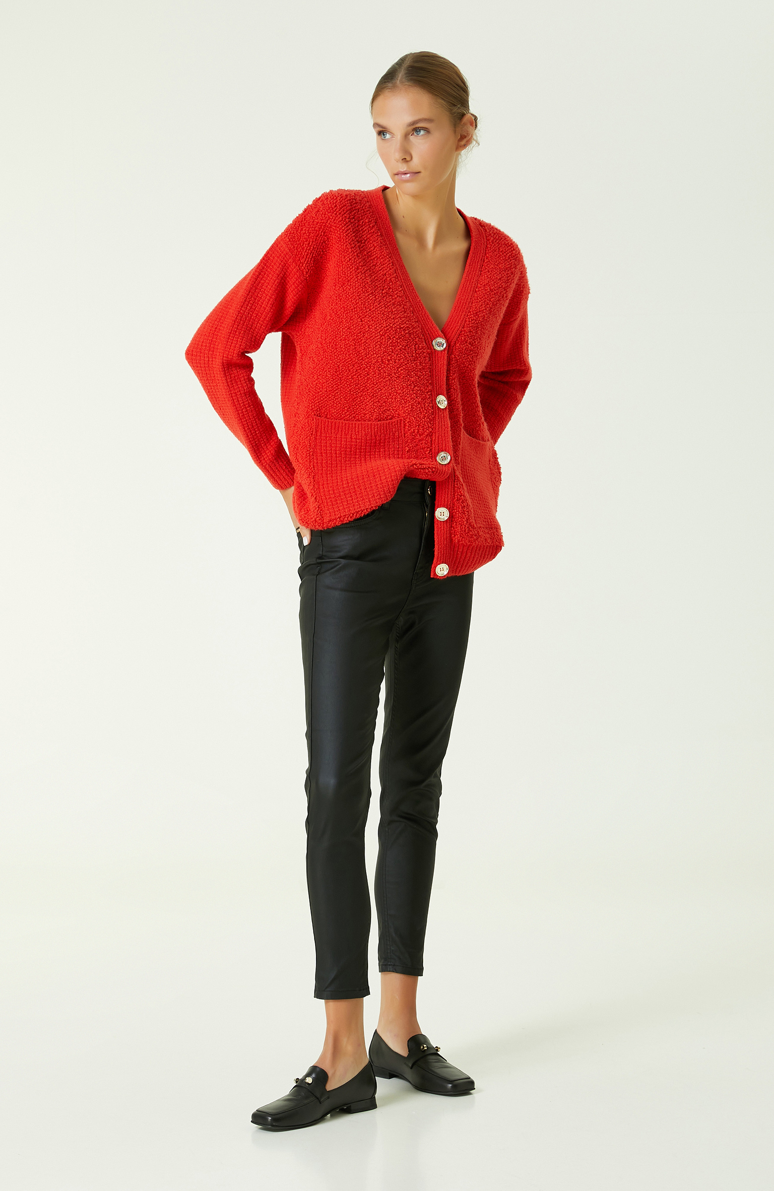 Siyah 5 Cepli Casual Pantolon