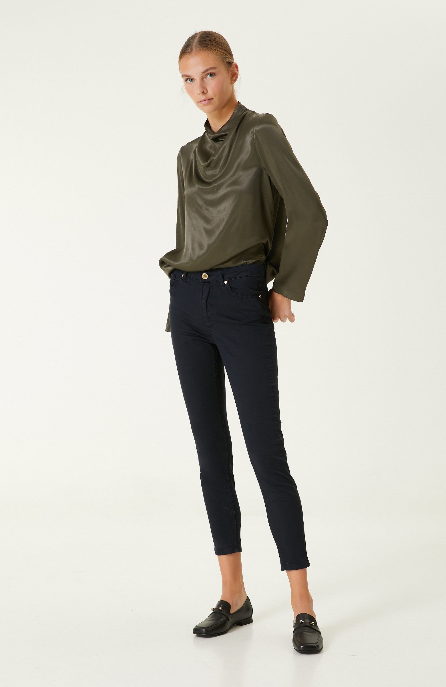 Lacivert Parça Boya Pantolon Lacivert Parça Boya Pantolon