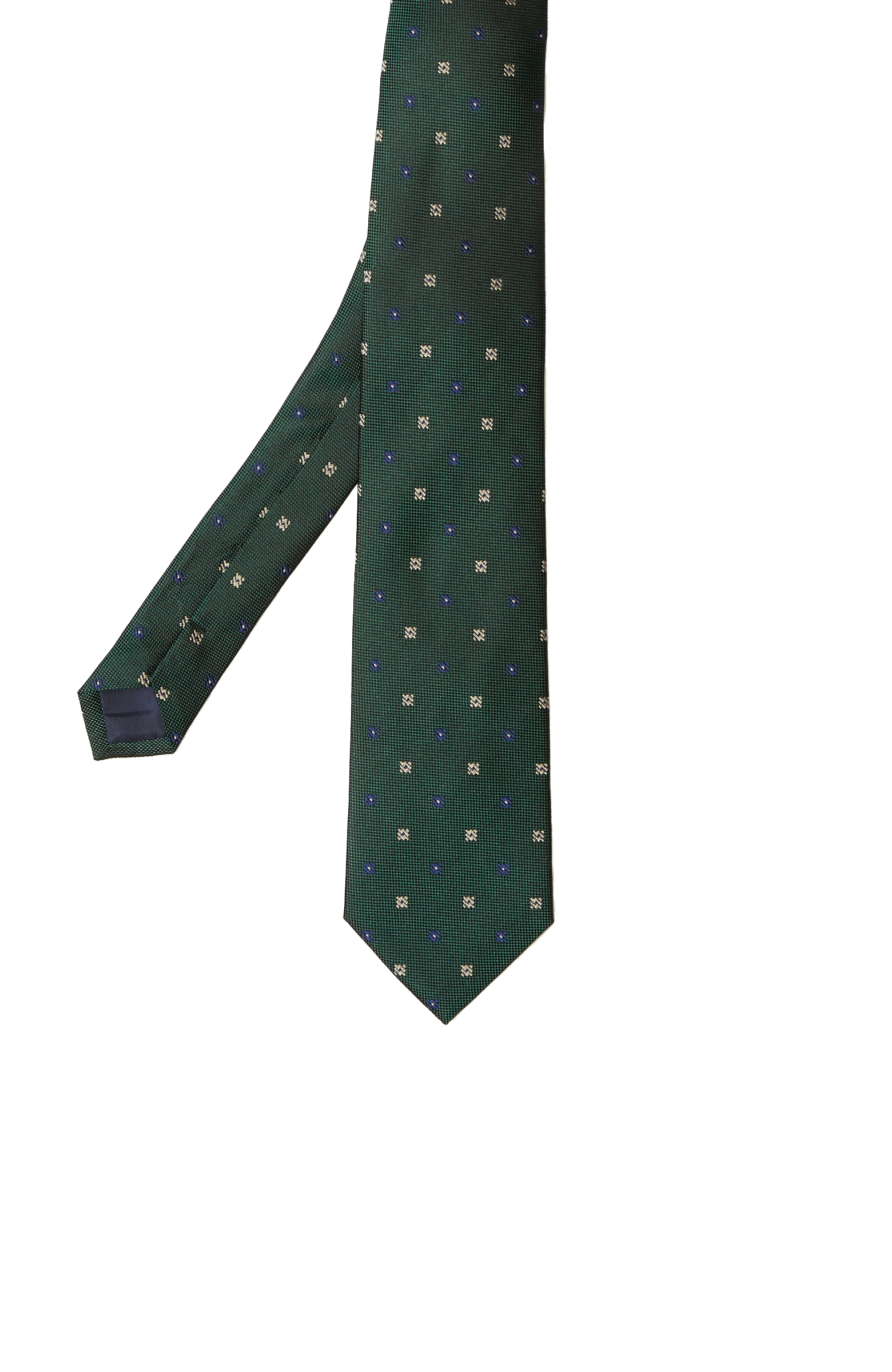 Yeşil Minimal Desenli İpek Kravat