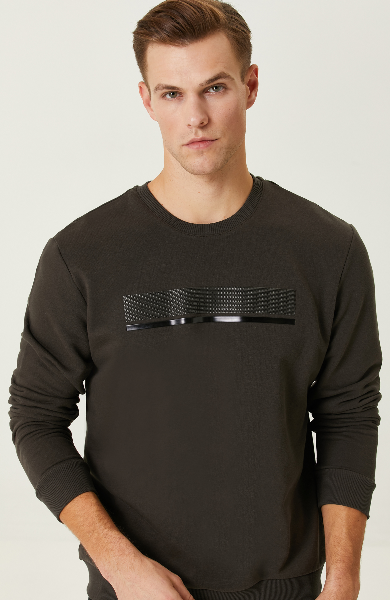 Haki Baskılı Sweatshirt