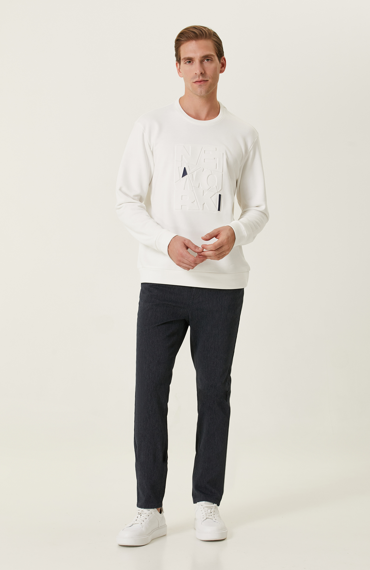 Lacivert Diyagonal Casual Pantolon Lacivert Diyagonal Casual Pantolon