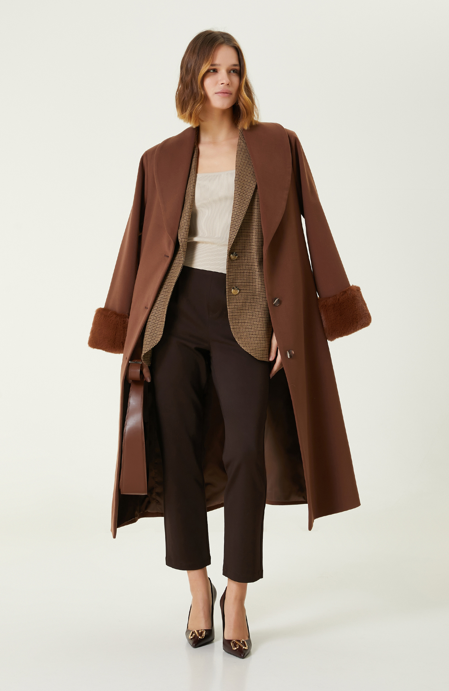 Kahverengi Casual Pantolon