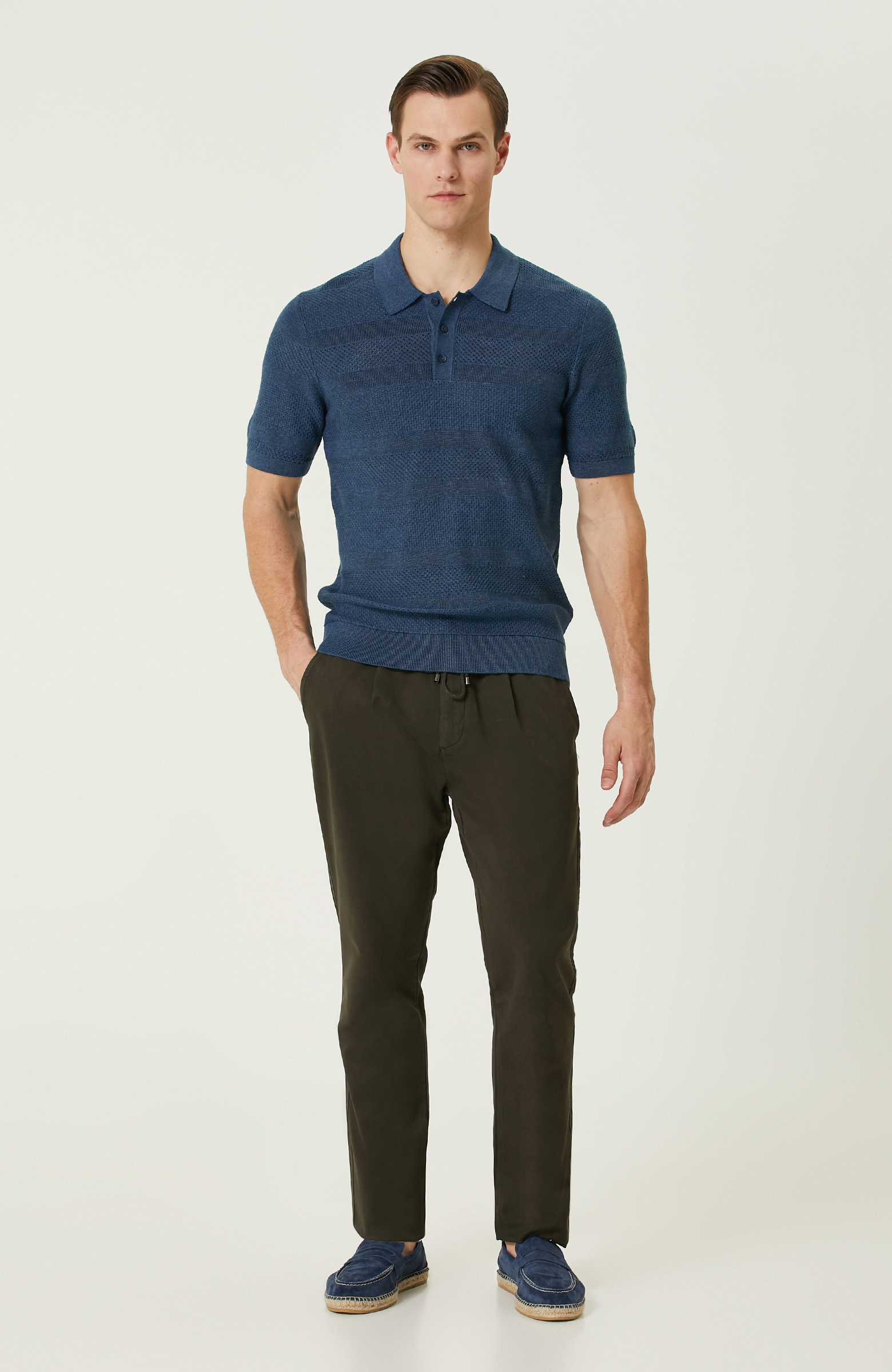 Haki Bağcıklı Pantolon