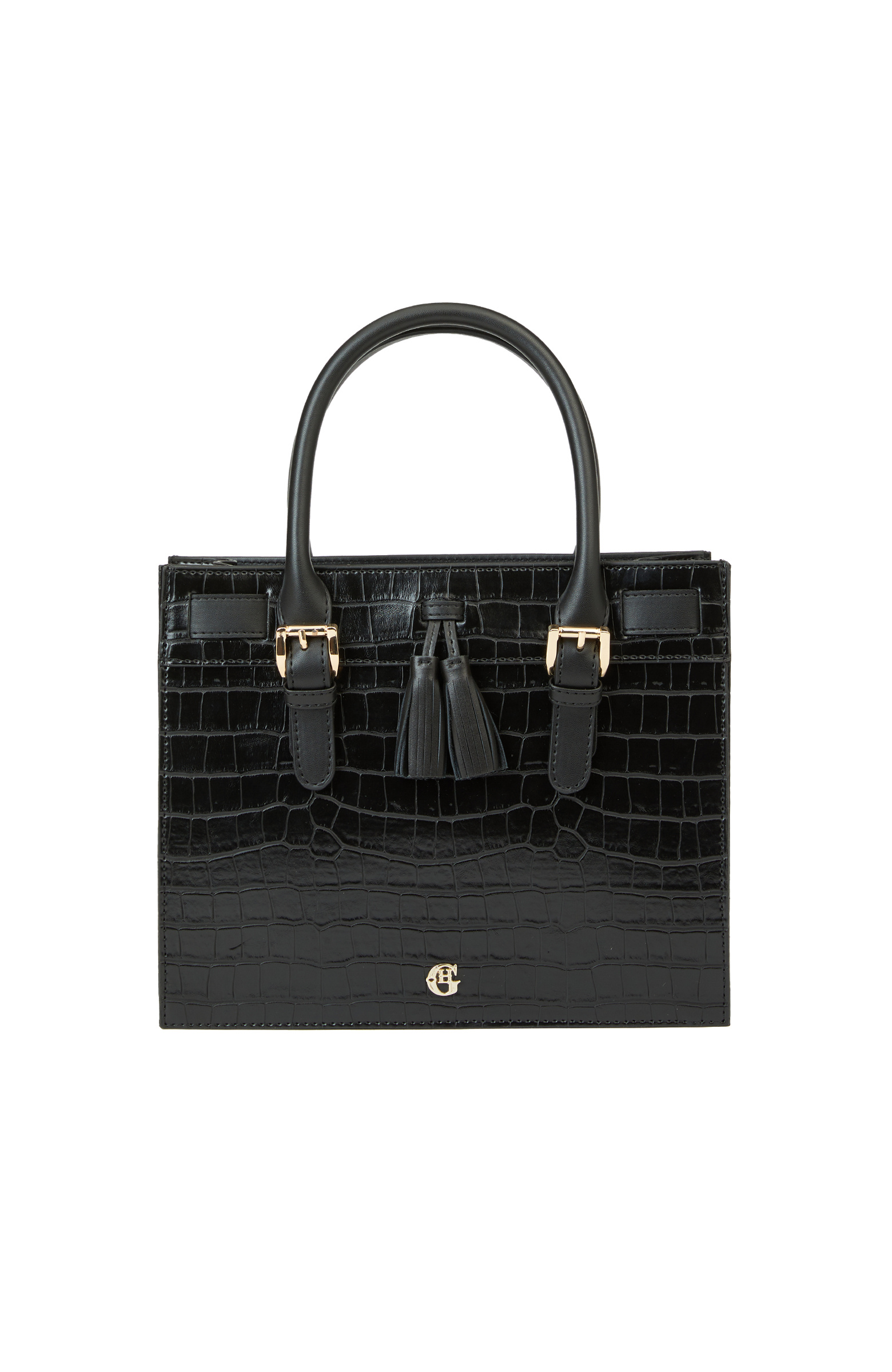 Siyah Krokodil Dokulu Kadın Çanta