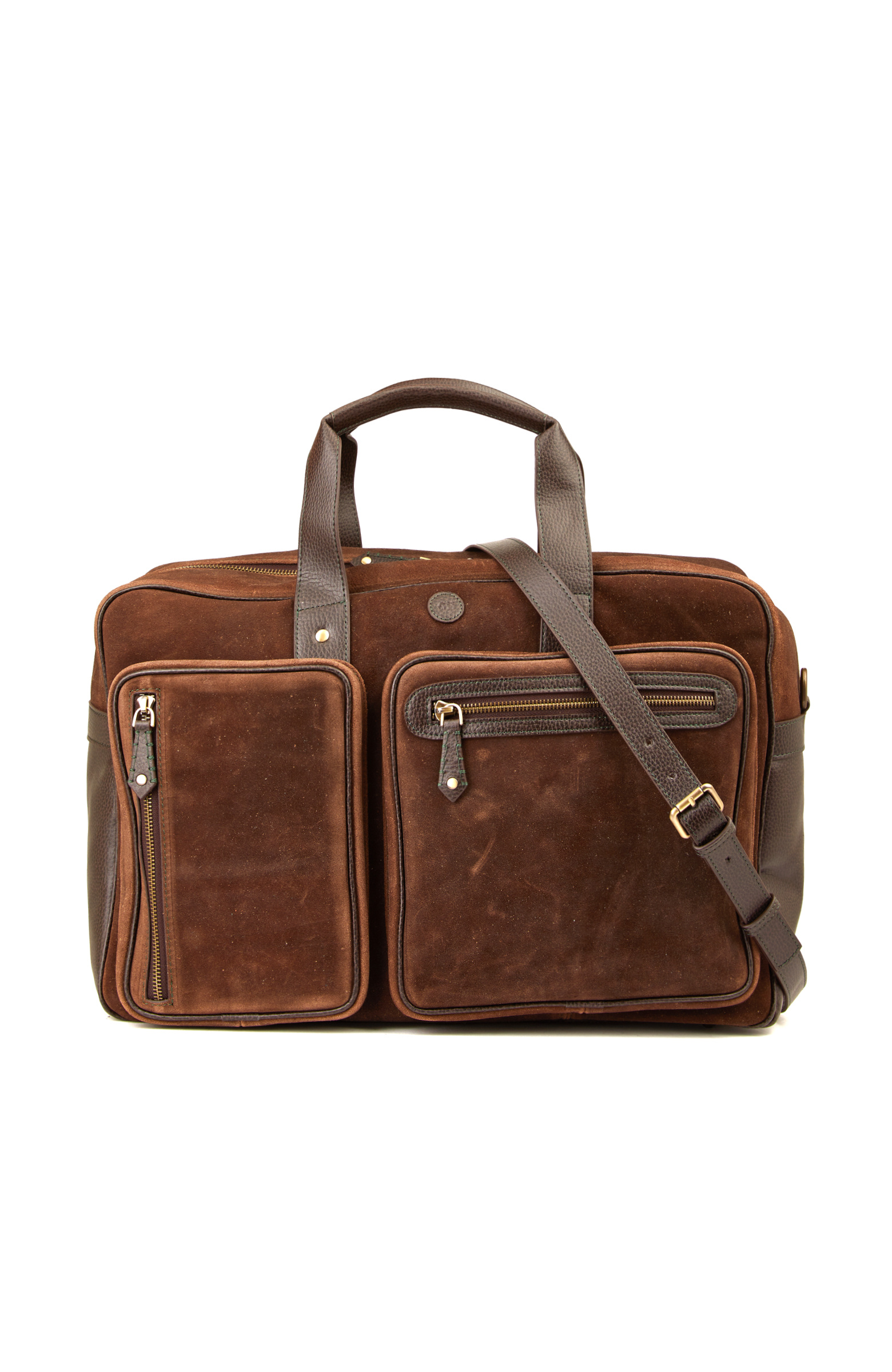 Kahverengi Erkek Süet Seyahat Çantası