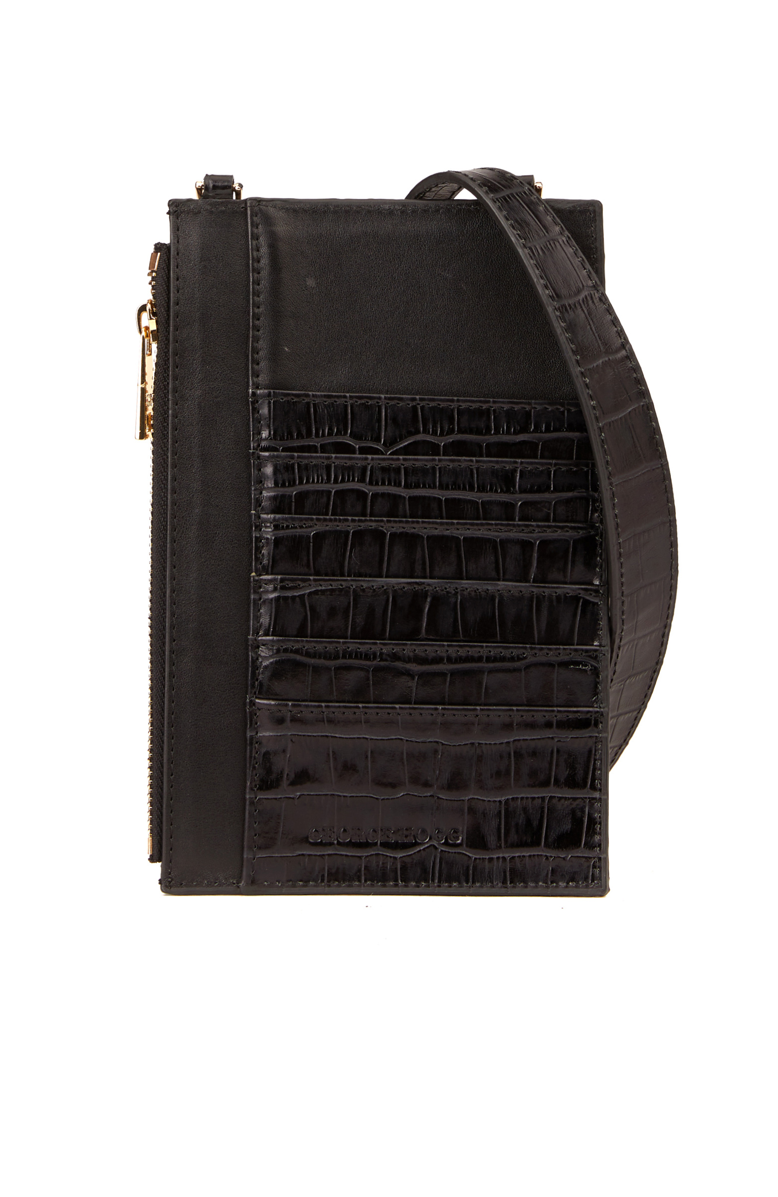 Siyah Kroko Desenli Kadın Portföy