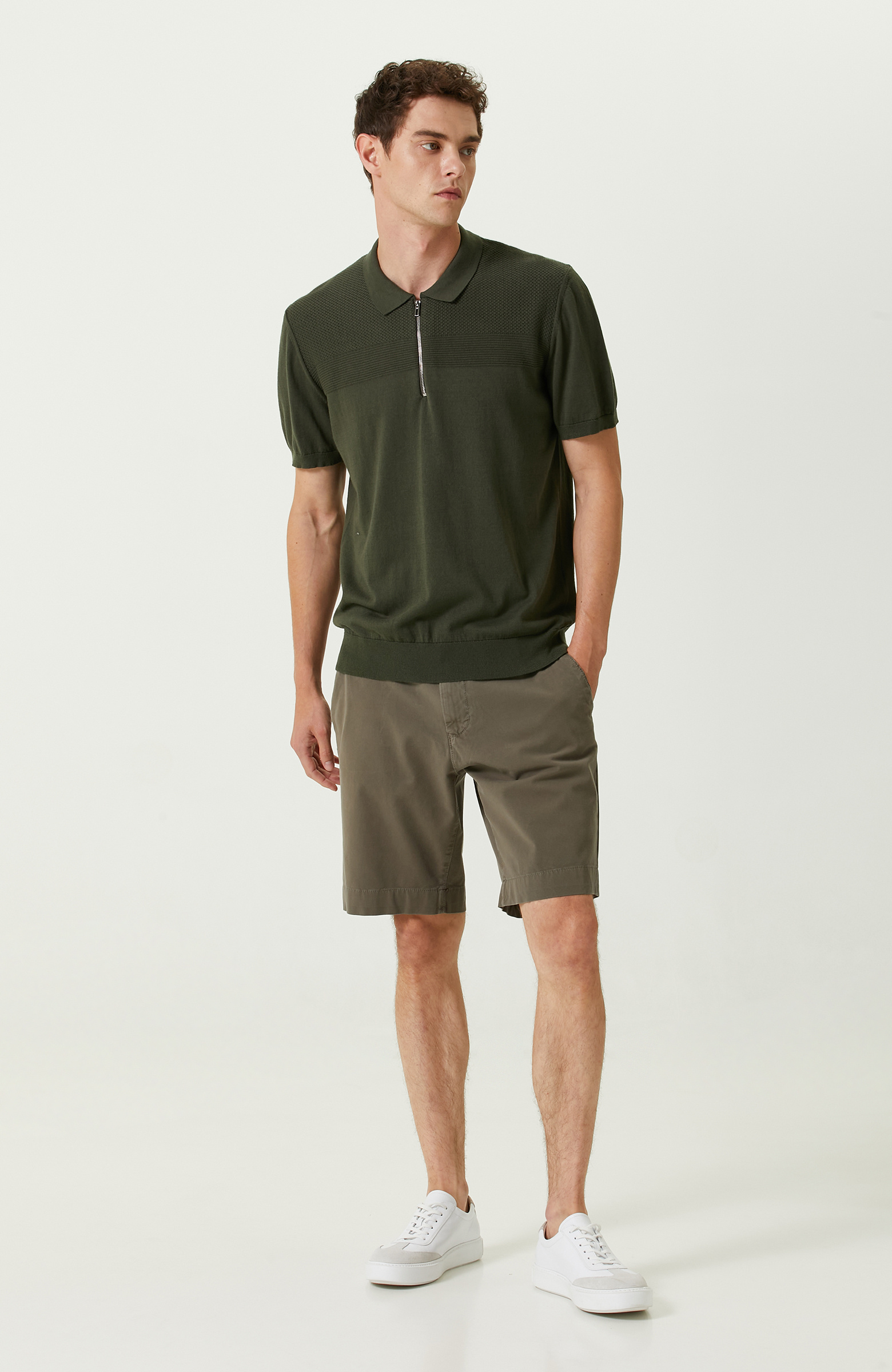 Haki Duble Paça Şort