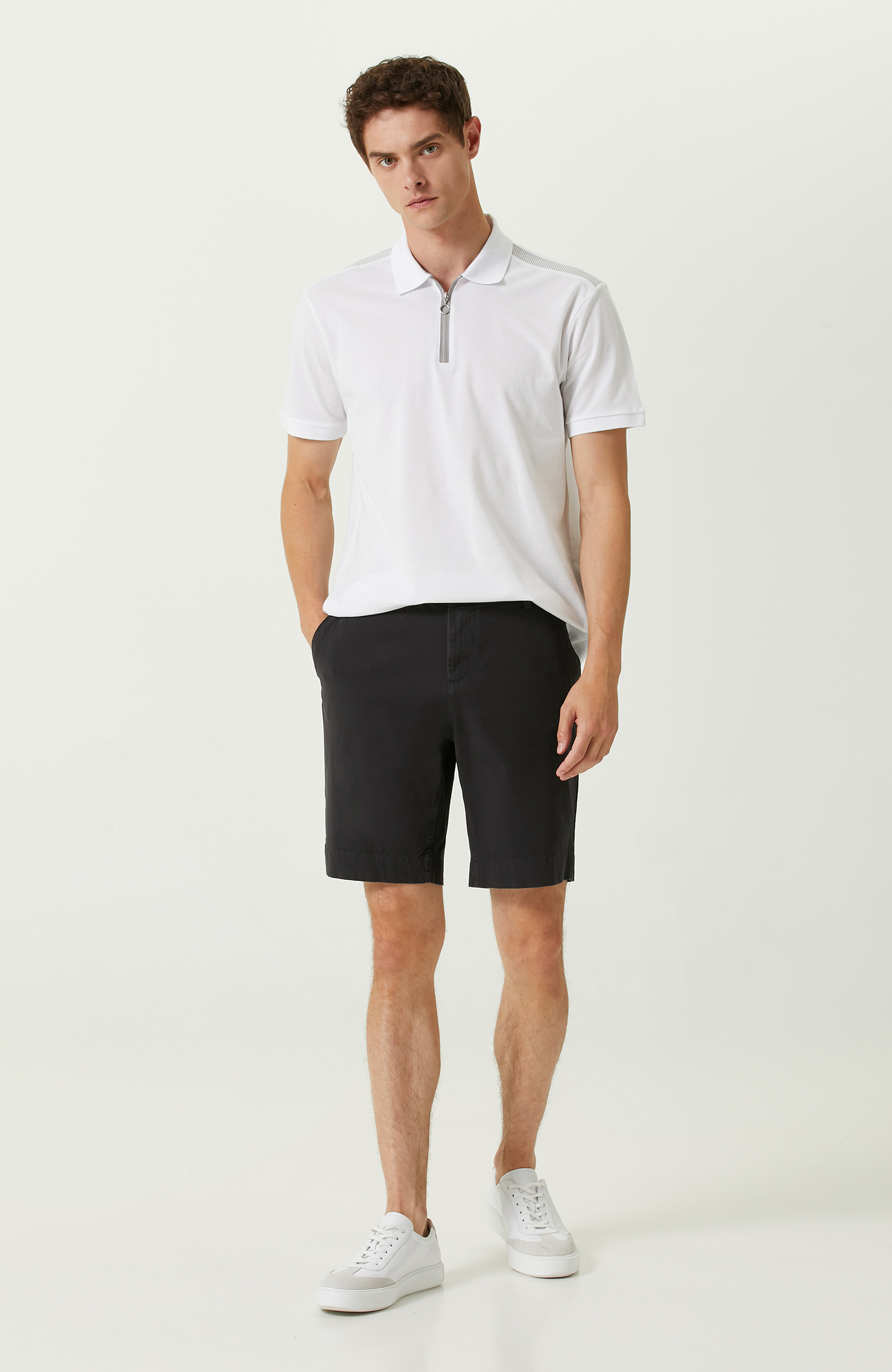 Antrasit Duble Paça Şort Antrasit Duble Paça Şort