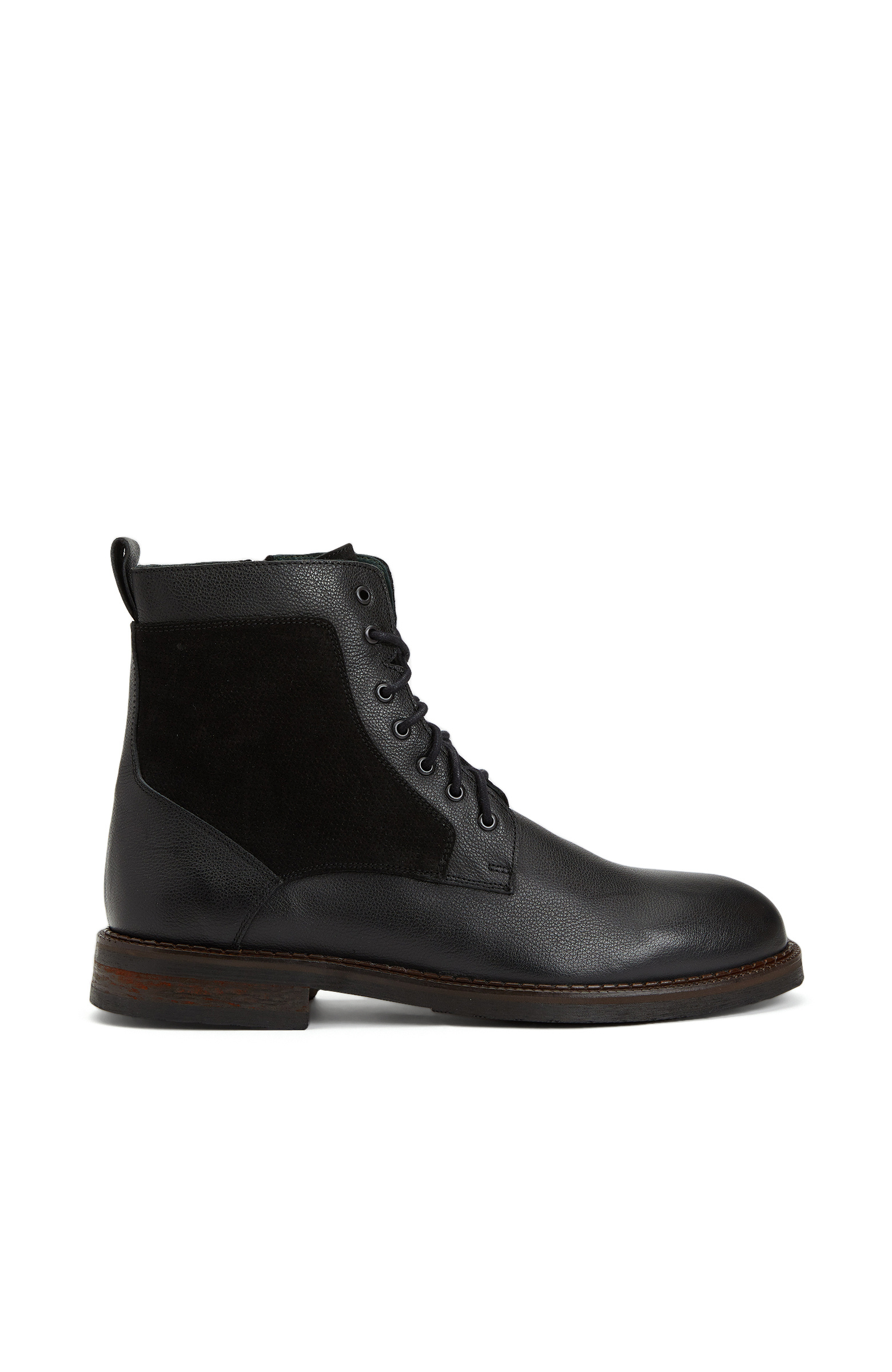 Siyah Bağcıklı Erkek Deri Bot