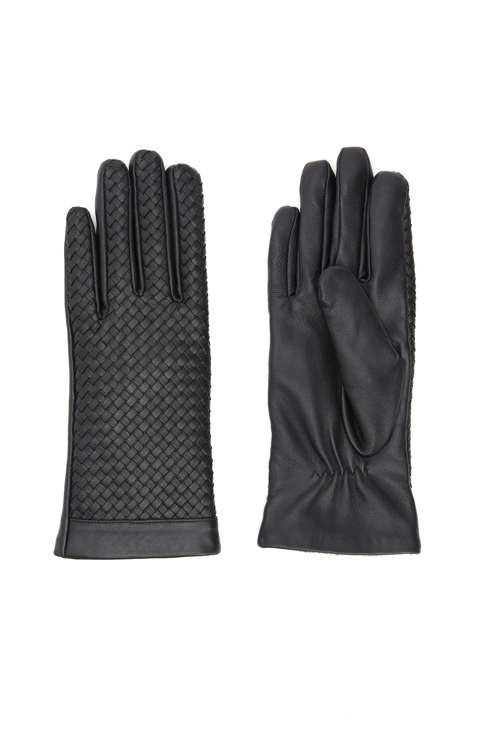 Siyah Kadın Deri Eldiven