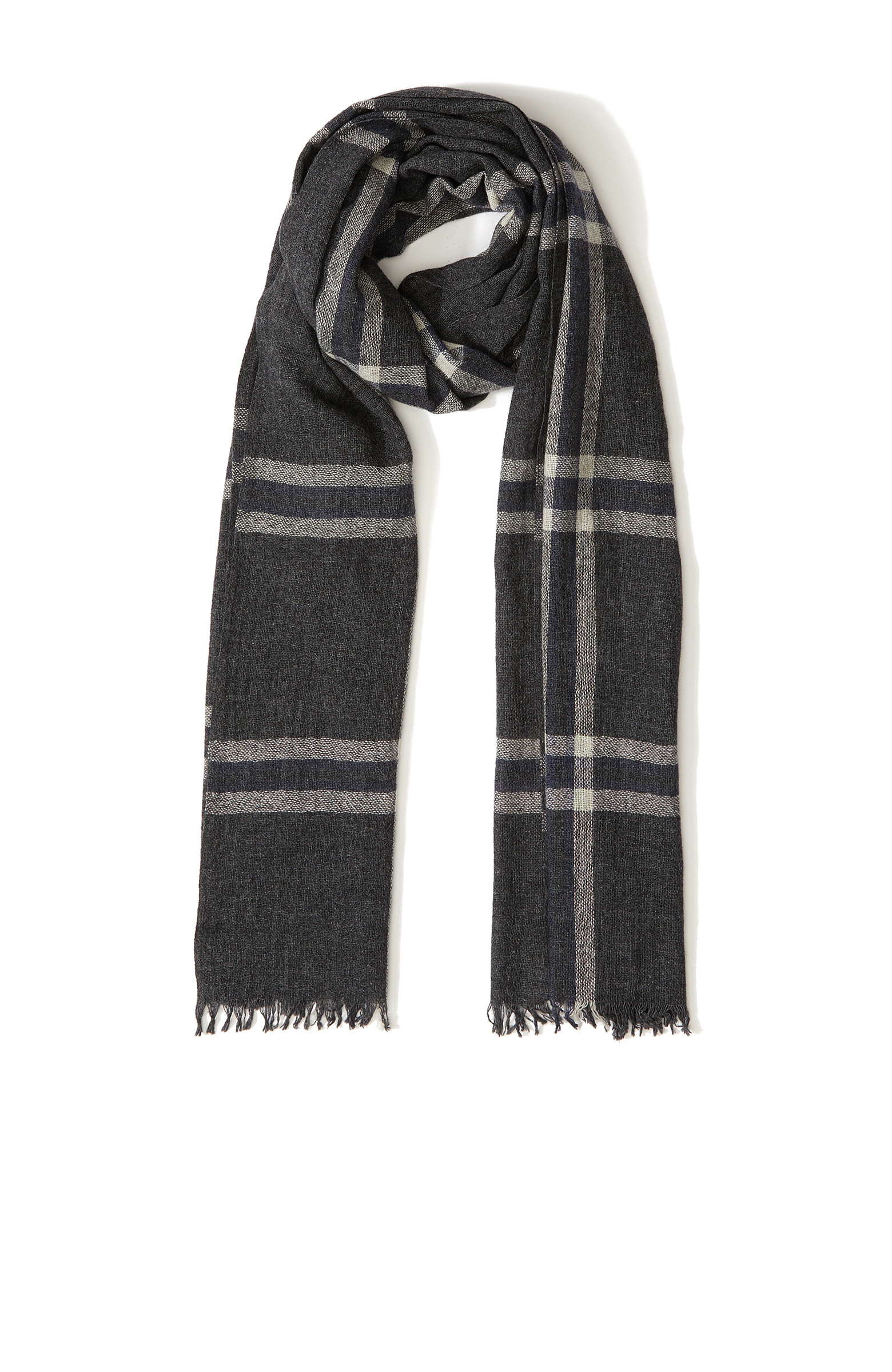 Lacivert Ekoseli Erkek Atkı