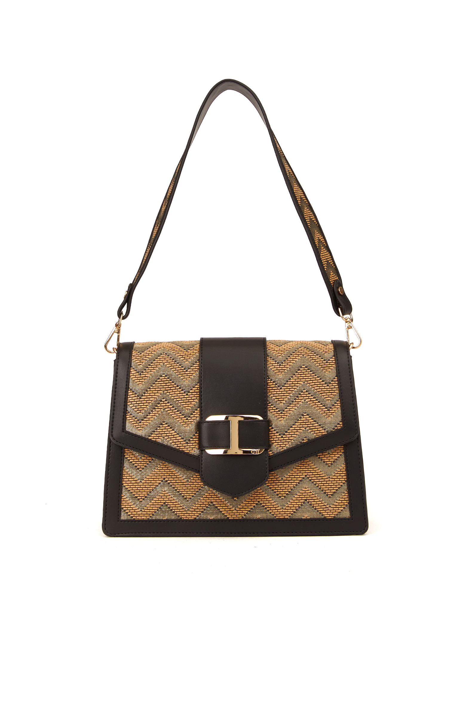 Siyah Desenli Kadın Postacı Çantası