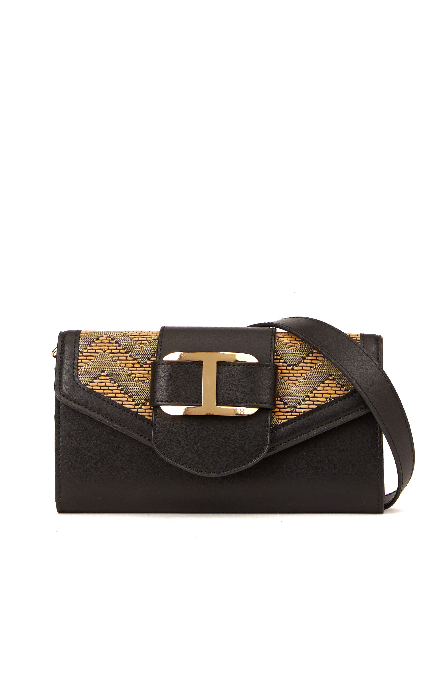 Siyah Desenli Kadın Clutch